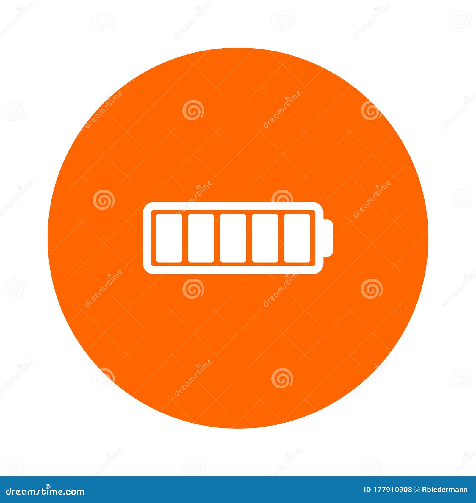 Battery and circle stock vector. Illustration of icon - 177910908