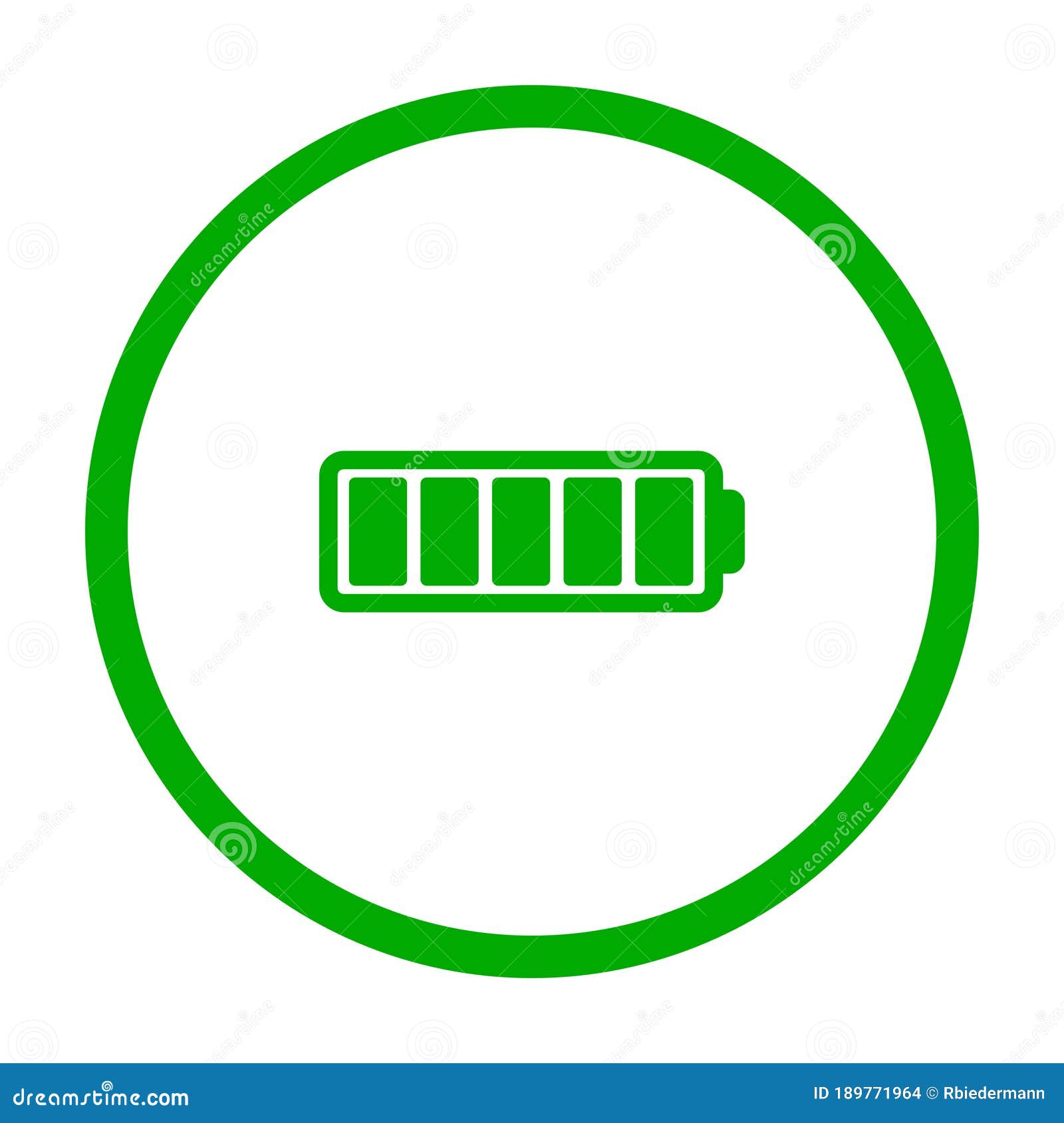 Battery and circle stock vector. Illustration of round - 189771964