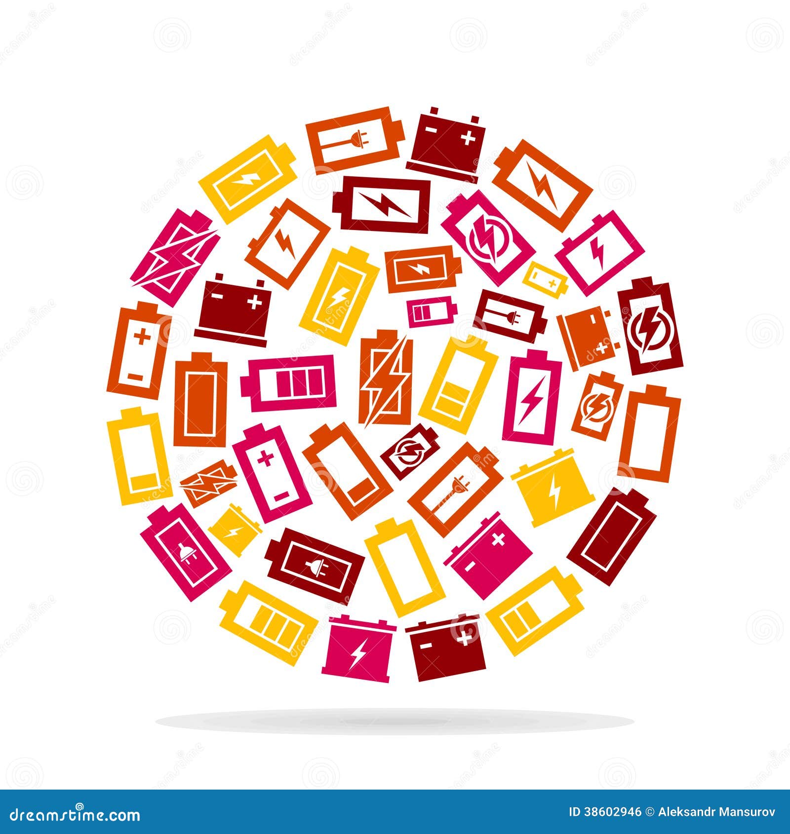 Battery circle stock vector. Illustration of structure - 38602946