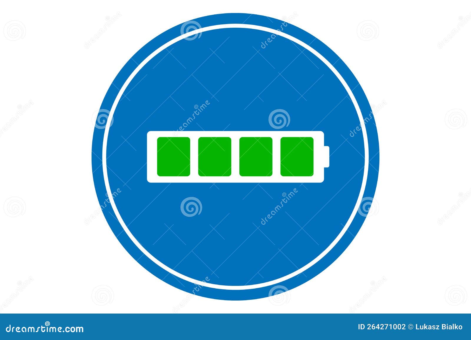 Battery in a Circle Vector Icon Symbol Stock Vector - Illustration of ...