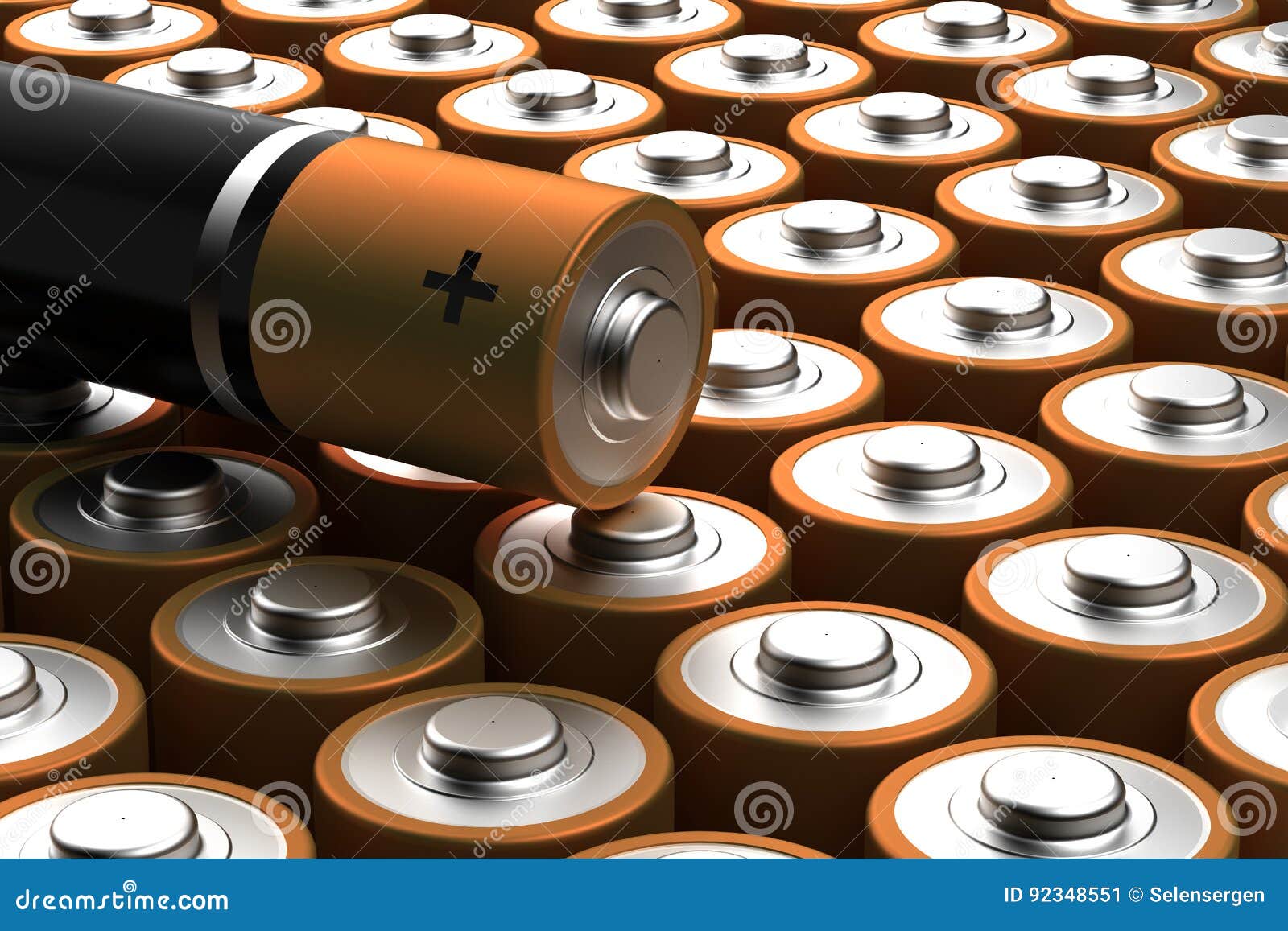 Battery Closeup stock illustration. Illustration of arranged - 92348551