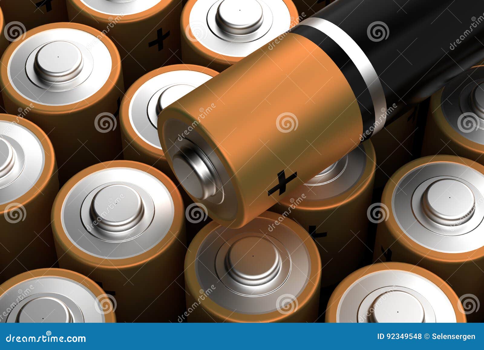 Battery Closeup stock illustration. Illustration of cylinder - 92349548