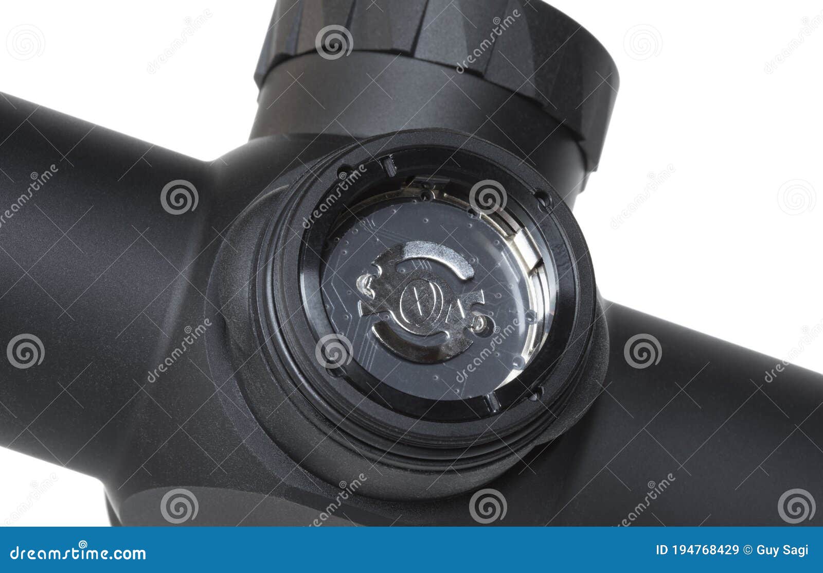 Battery Compartment on a Riflescope Stock Image - Image of equipment ...