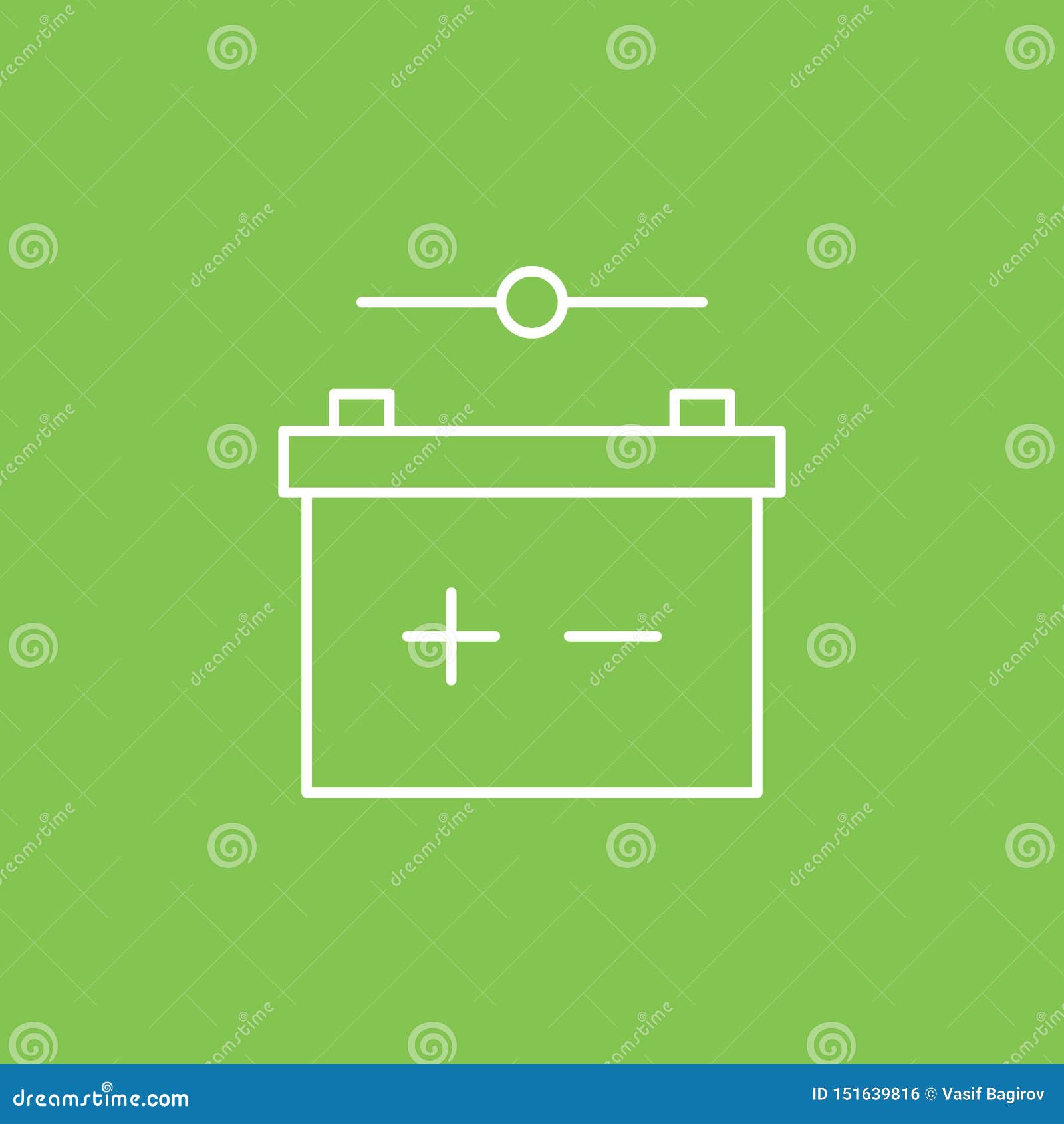 Battery, Contact Icon - Vector. Simple Element Illustration from UI ...