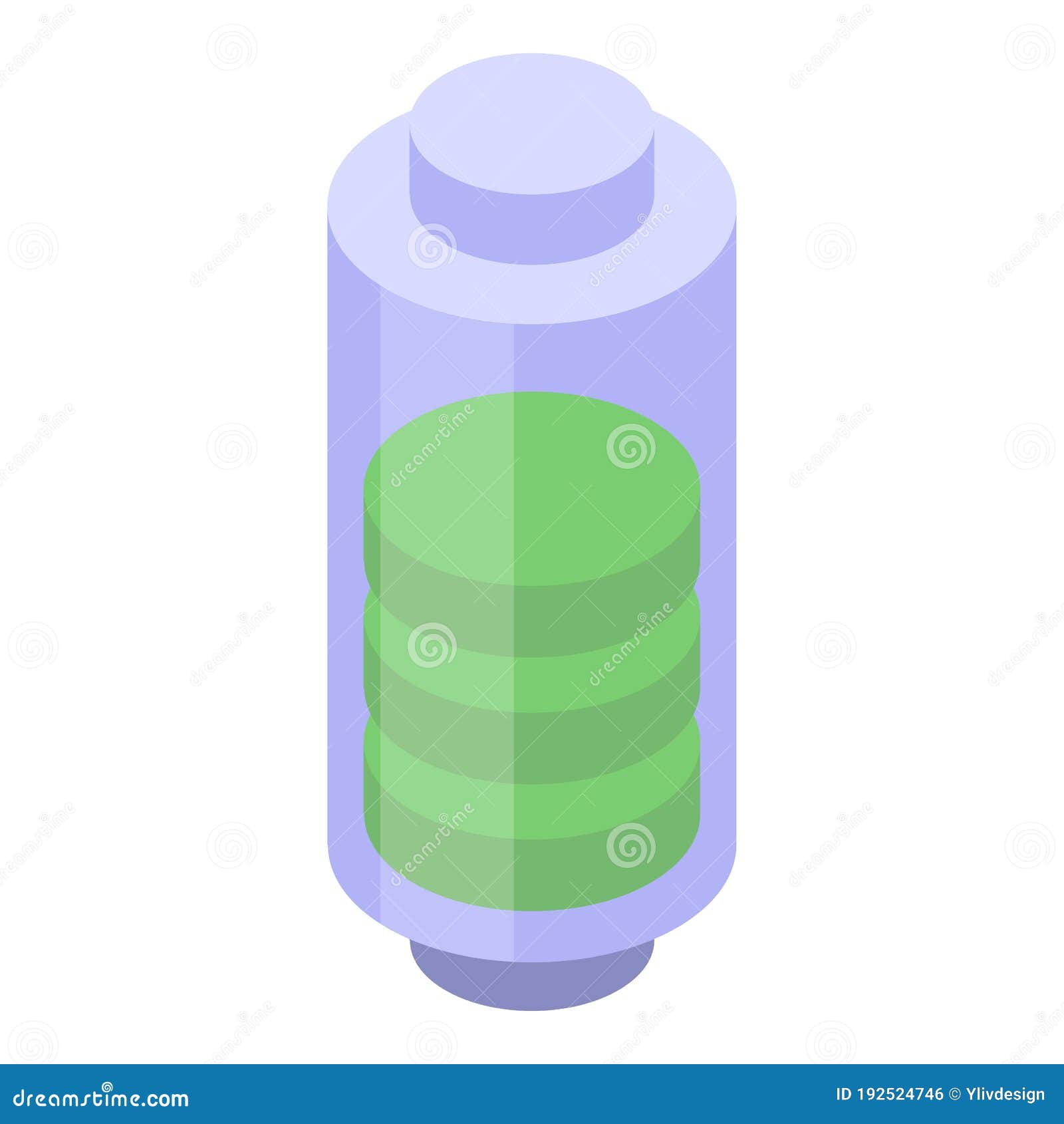 Battery Cycle Operating System Icon, Isometric Style Stock Vector ...
