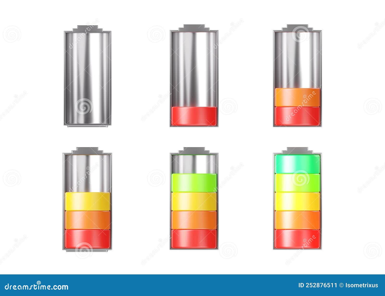 Battery 3d Icon - Level Empty, Low and Empty Capacity, Energy Storage ...