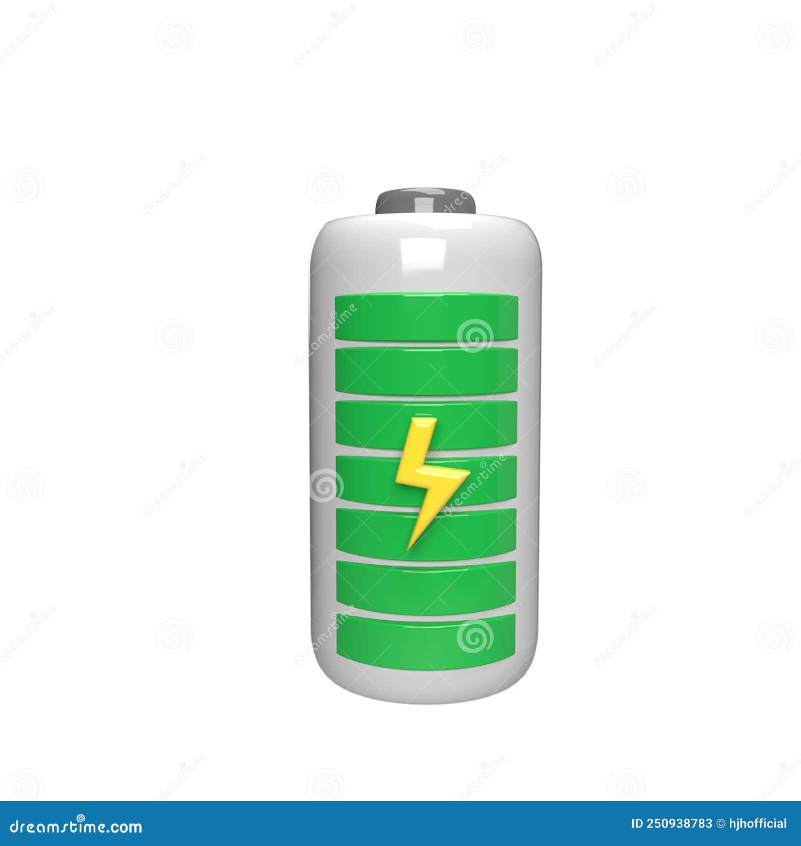 Battery 3d Model Cartoon Style. Render Illustration Stock Illustration ...