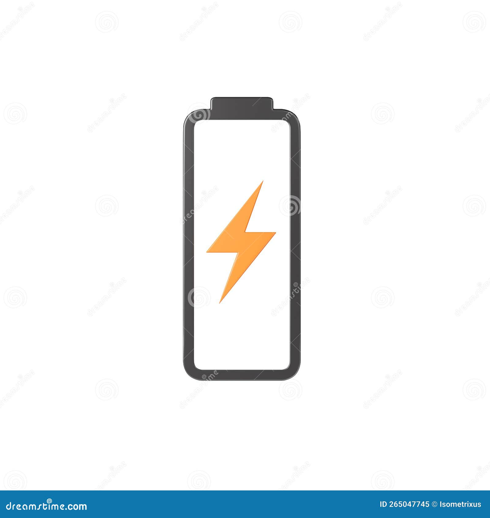 Battery 3d Render Gradient Icon - Low Level Capacity, Energy Lithium ...