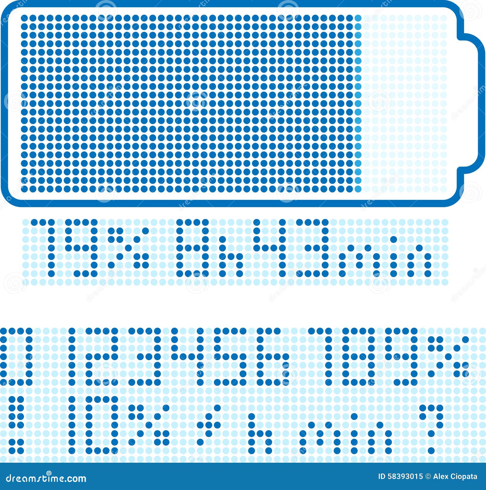 Battery display stock vector. Illustration of icon, panel - 58393015