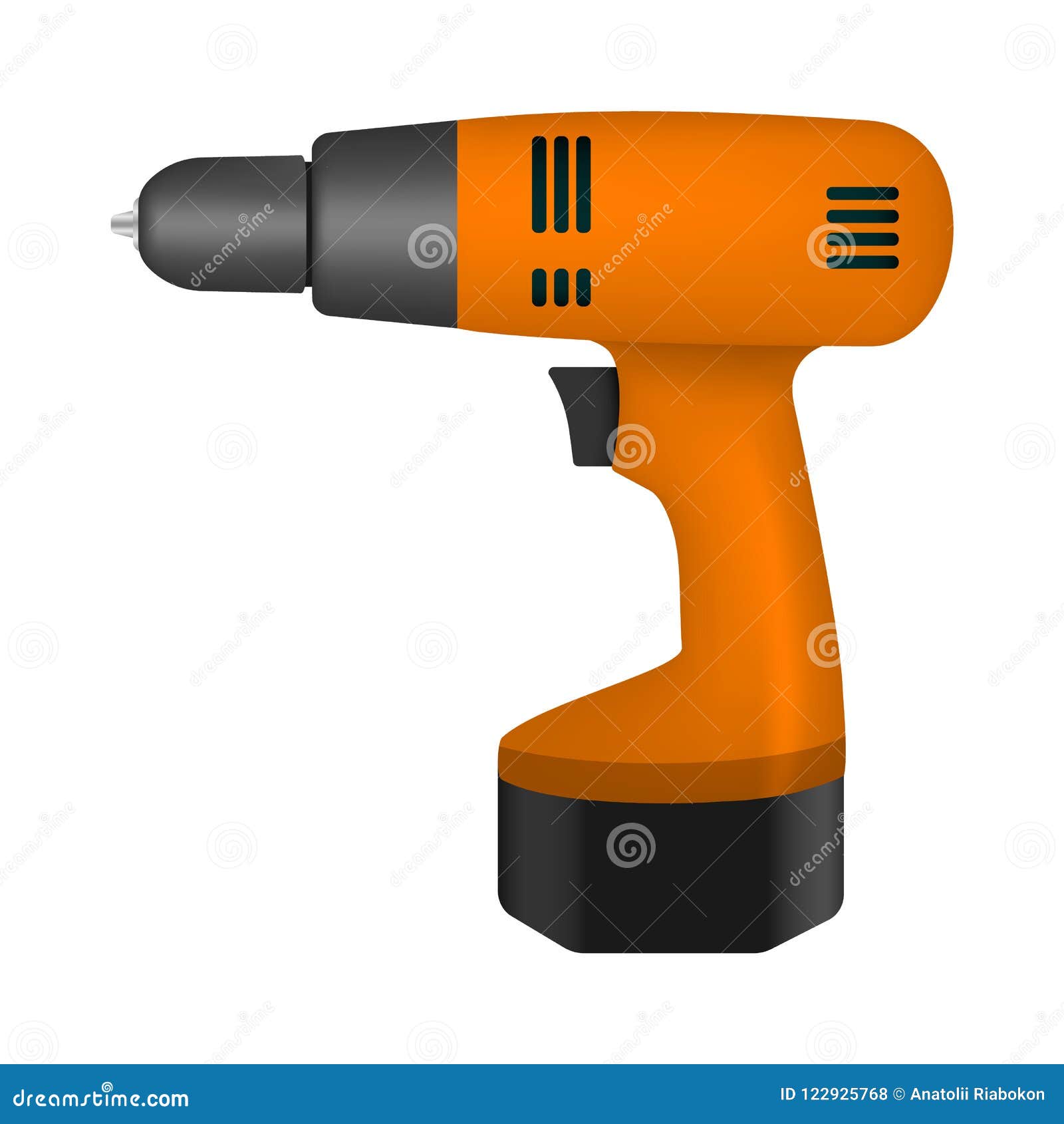 Battery Drill Mockup, Realistic Style Stock Vector - Illustration of ...