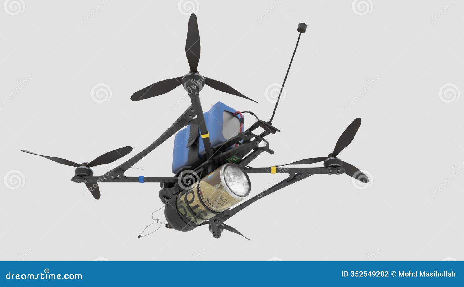 Battery Drone Camera with White Background Editorial Photography ...