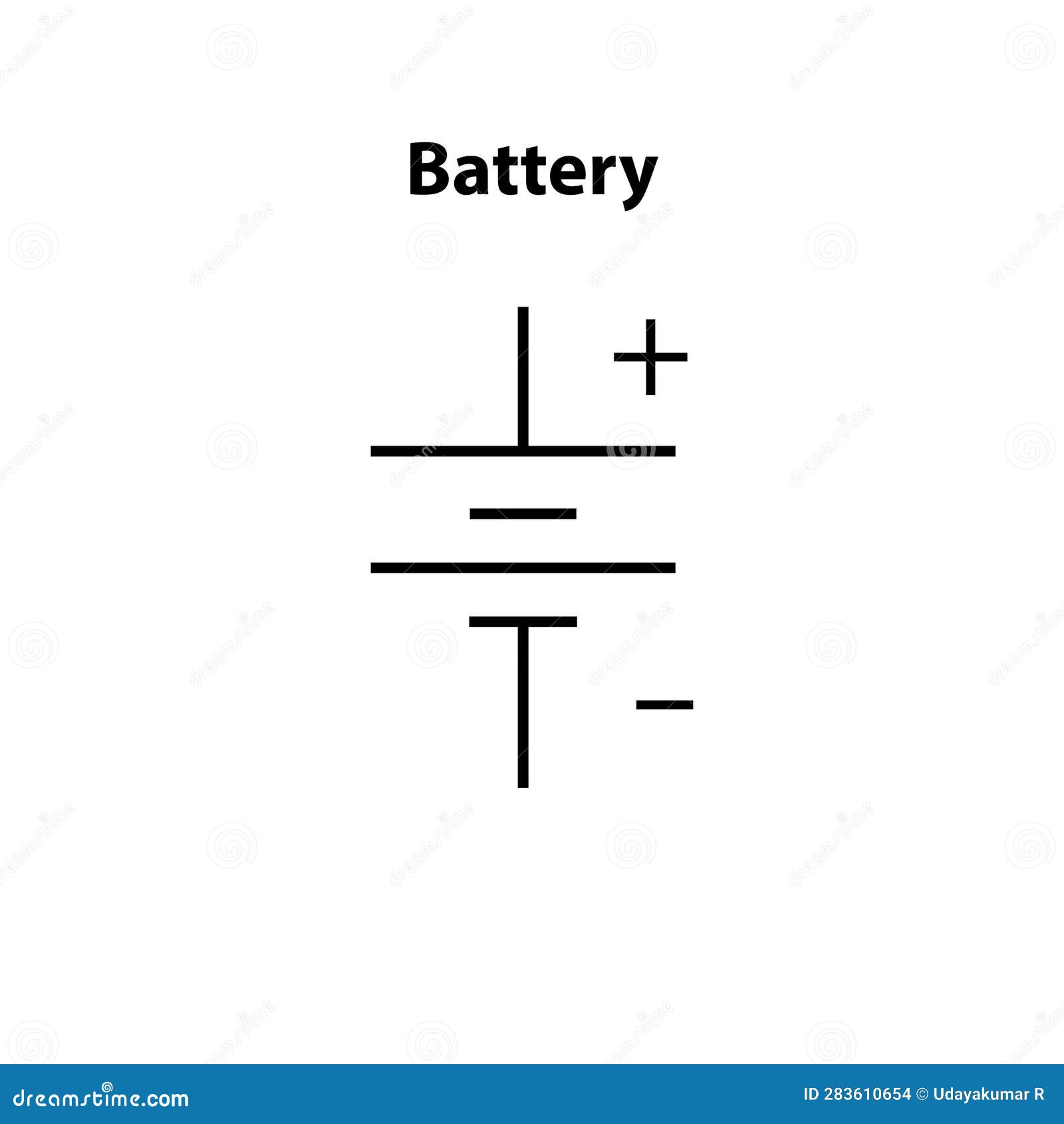 Battery. Electronic Symbol of Open Switch Illustration of Basic Circuit ...