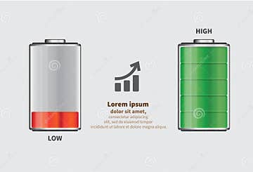 Battery Element Infographic Template. Design Concept for Presentation ...