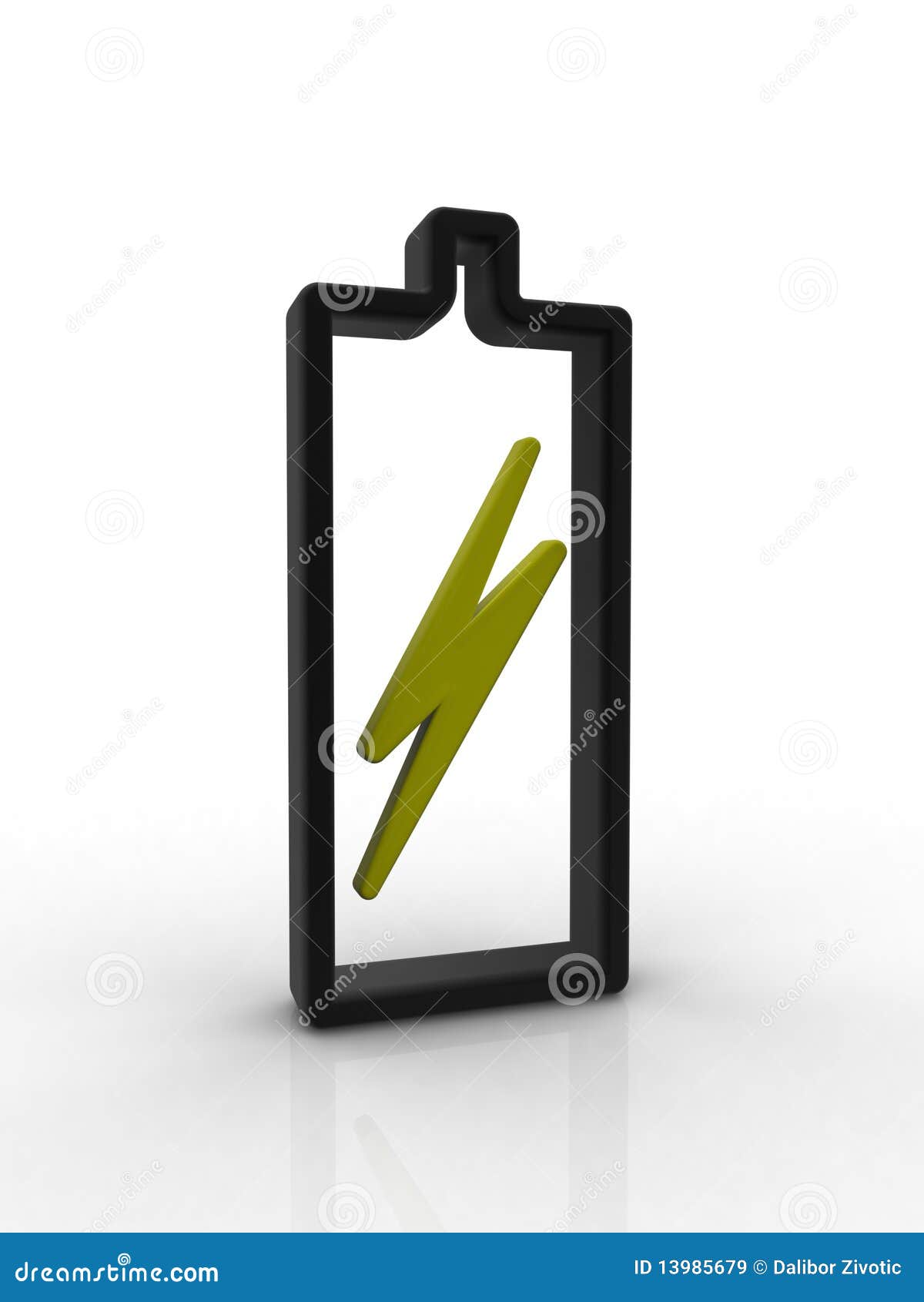 Battery empty stock image. Image of sign, rendering, isolated - 13985679