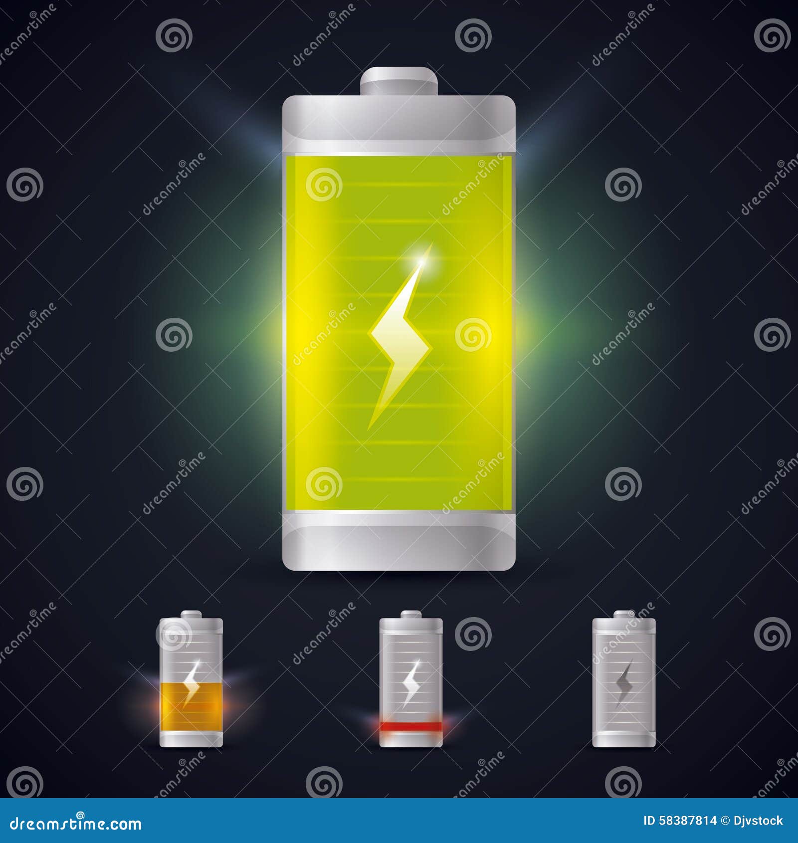 Battery energy design. stock vector. Illustration of fast - 58387814