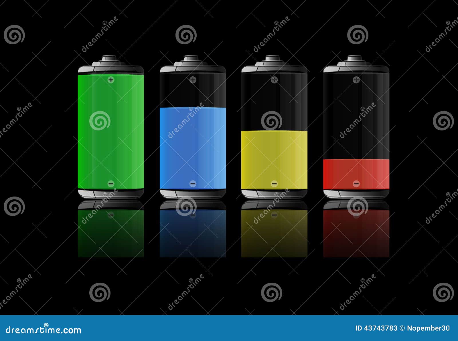 Battery Energy Indicator stock vector. Illustration of decoration ...