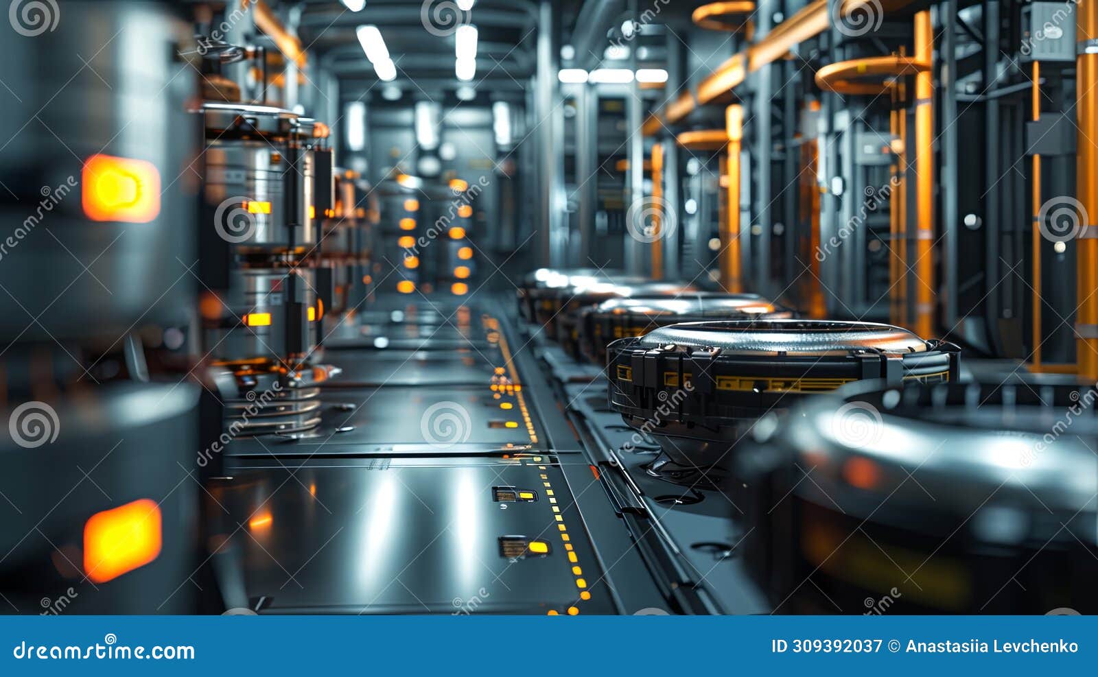 Battery Factory Production of Batteries at the Factory Stock ...