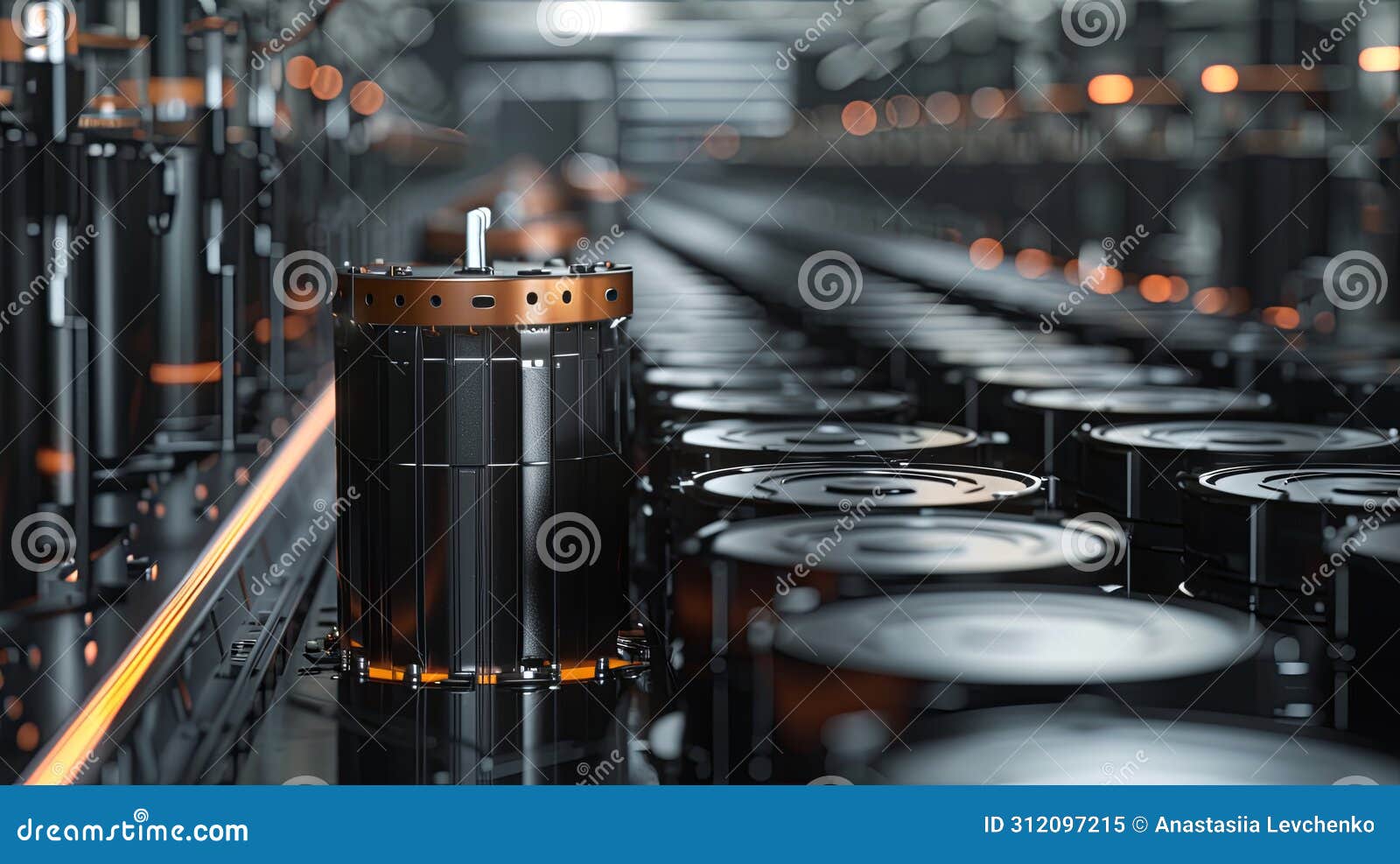 Battery Factory Production of Batteries at the Factory Stock ...
