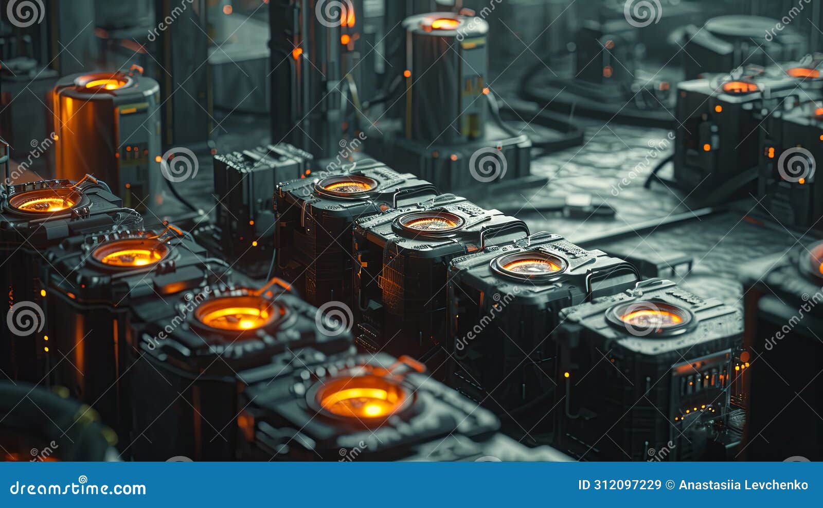 Battery Factory Production of Batteries at the Factory Stock ...