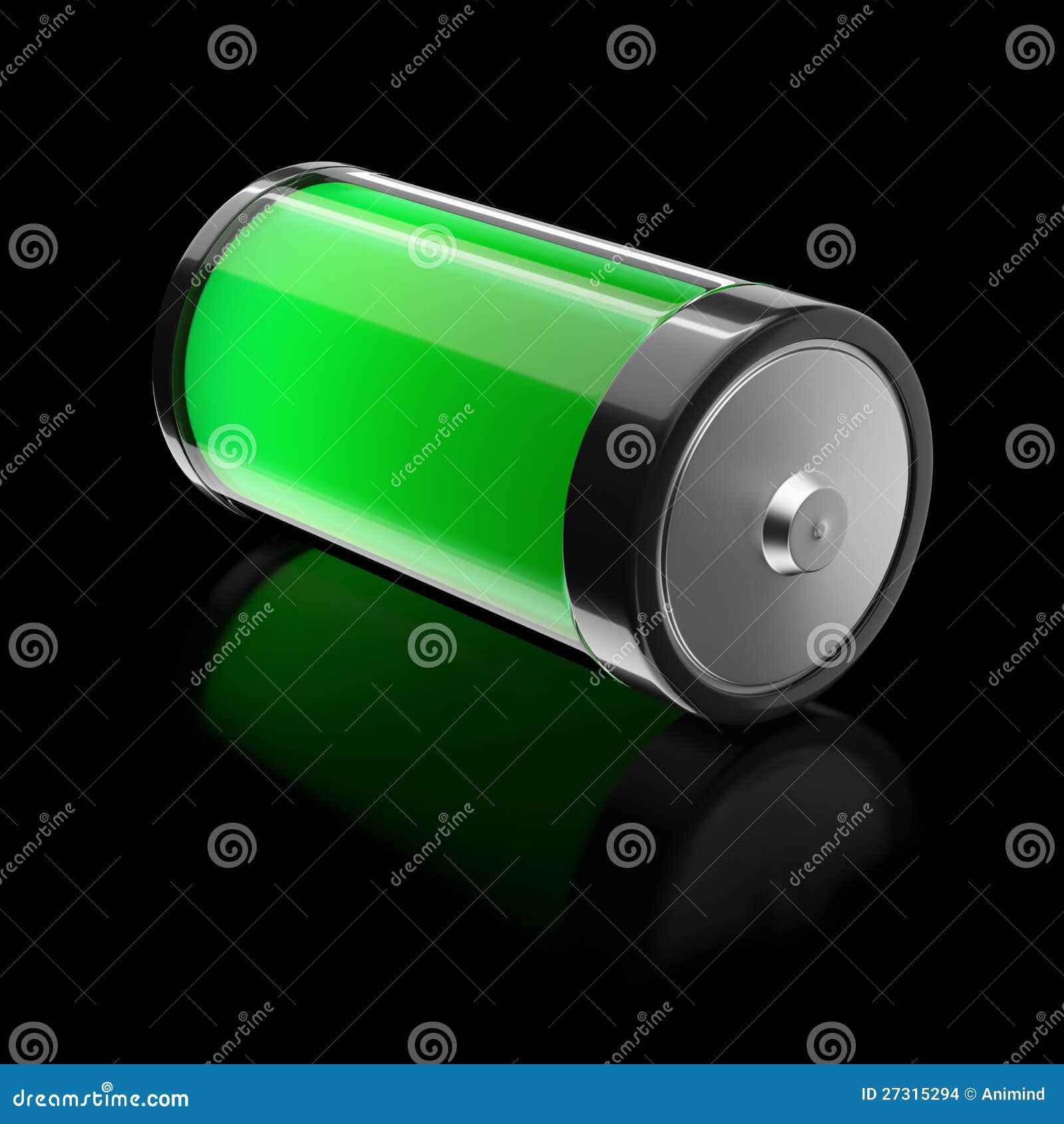 Battery Filled with Eco-energy Stock Illustration - Illustration of ...