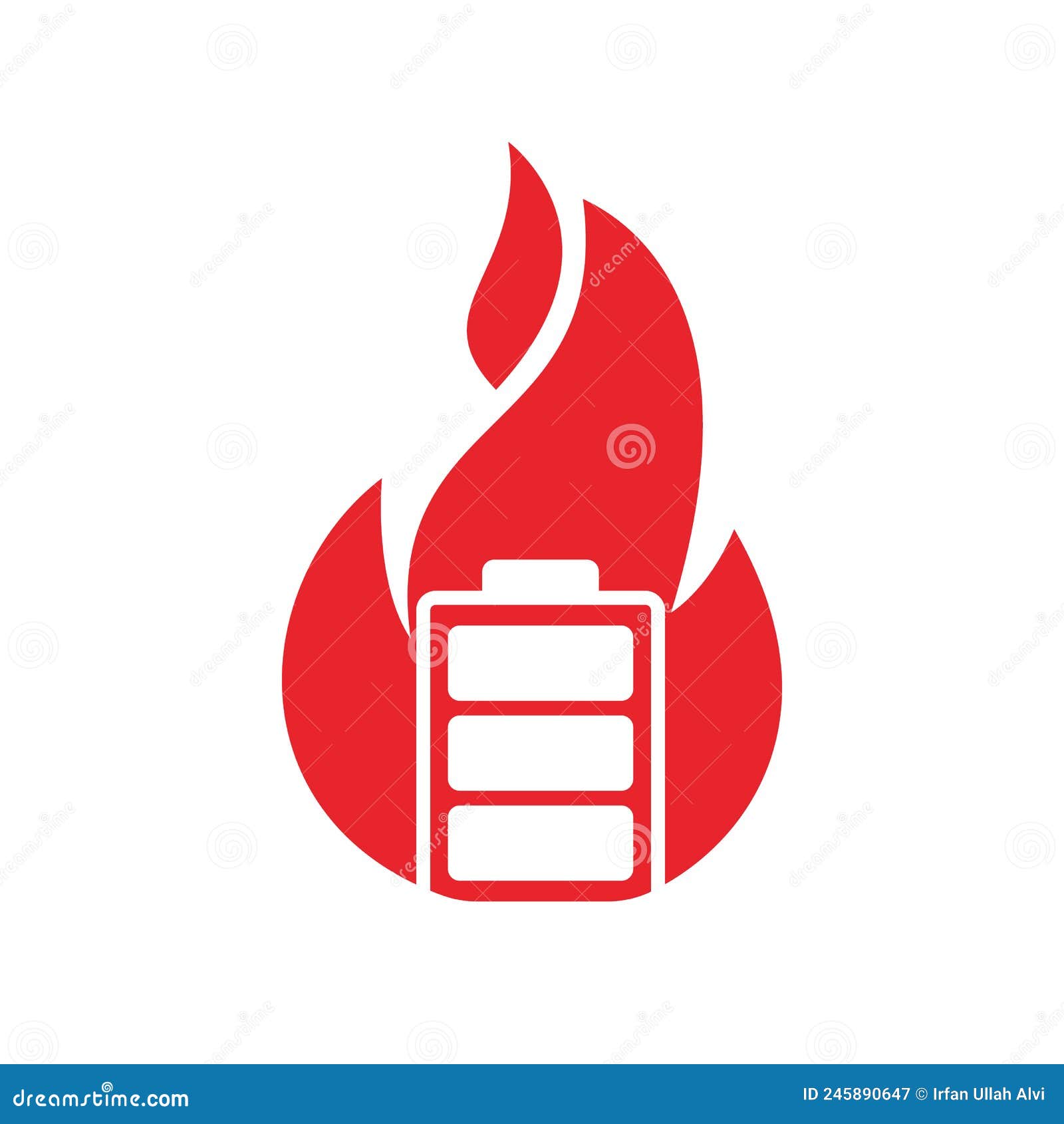Battery Fire Vector Logo Design. Nature Energy Logo Concept. Stock ...