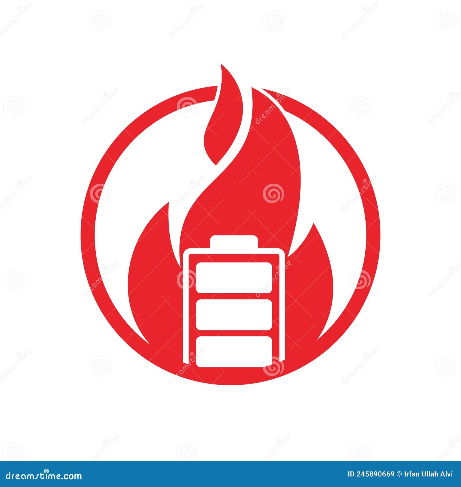 Battery Fire Vector Logo Design. Nature Energy Logo Concept. Stock ...