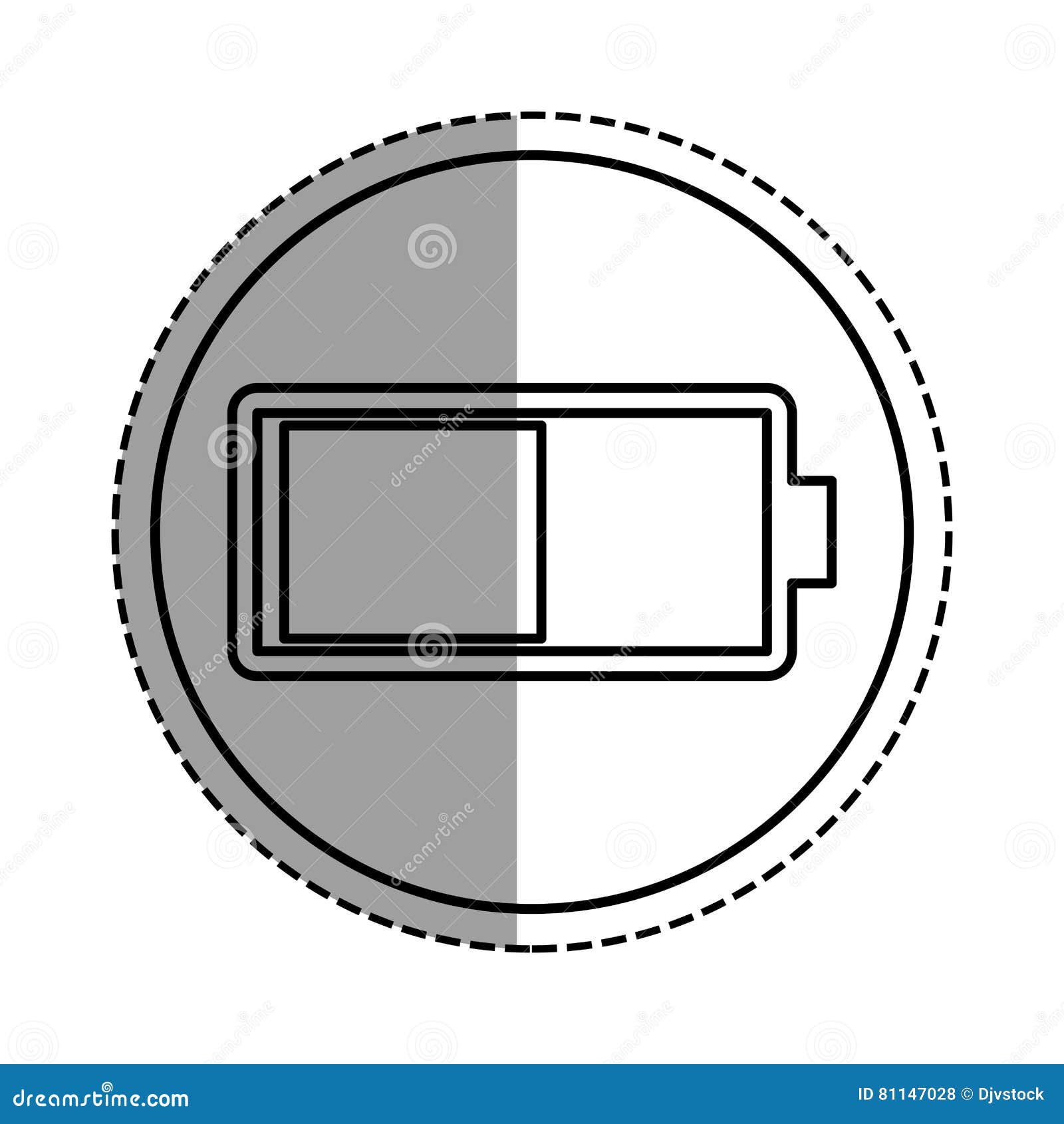 Battery full recharge stock vector. Illustration of rechargeable - 81147028