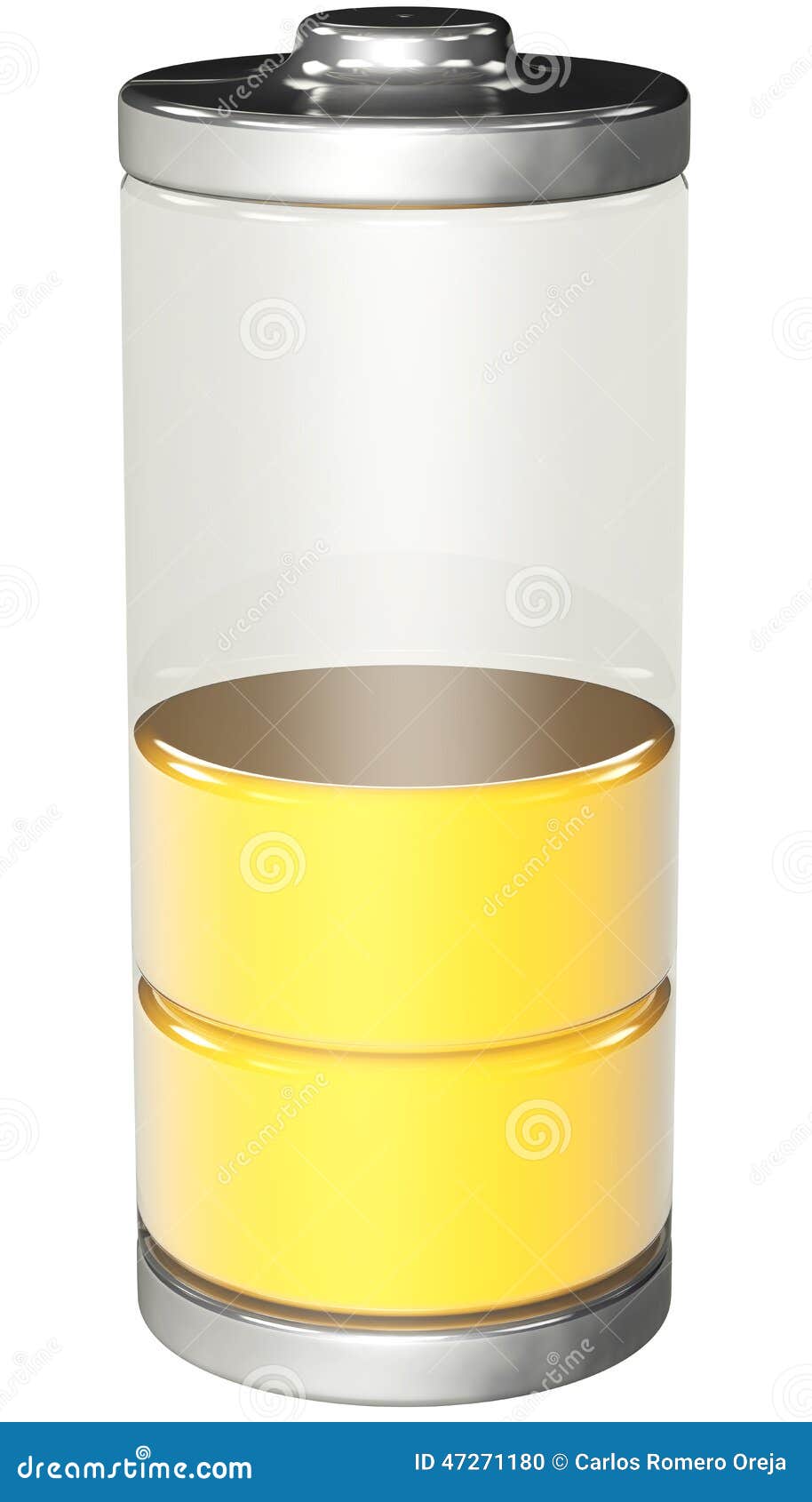 Battery at half load stock illustration. Illustration of empty - 47271180