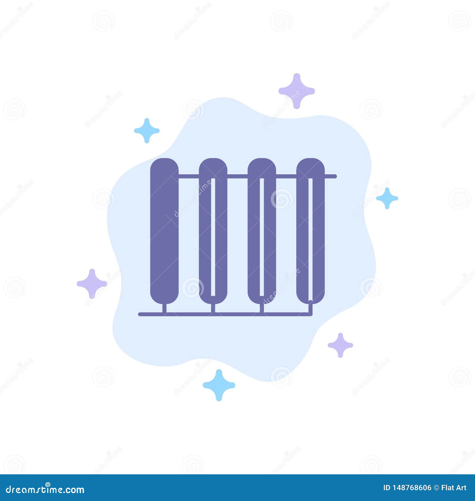 Battery, Heater, Hot, Radiator, Heating Blue Icon on Abstract Cloud ...