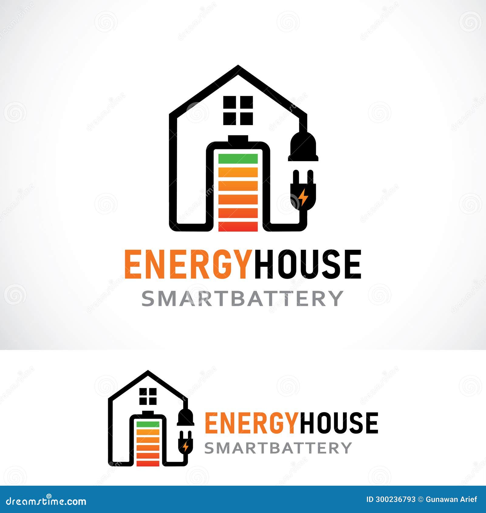 Battery House Logo Design Template Stock Vector - Illustration of ...