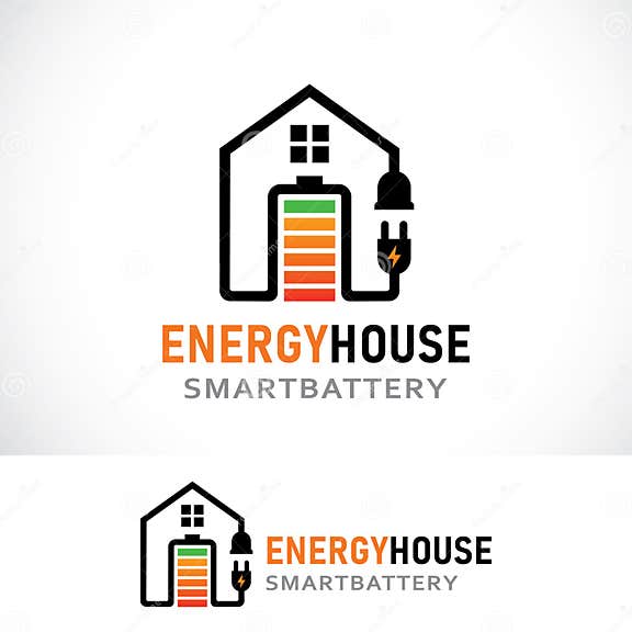 Battery House Logo Design Template Stock Vector - Illustration of ...