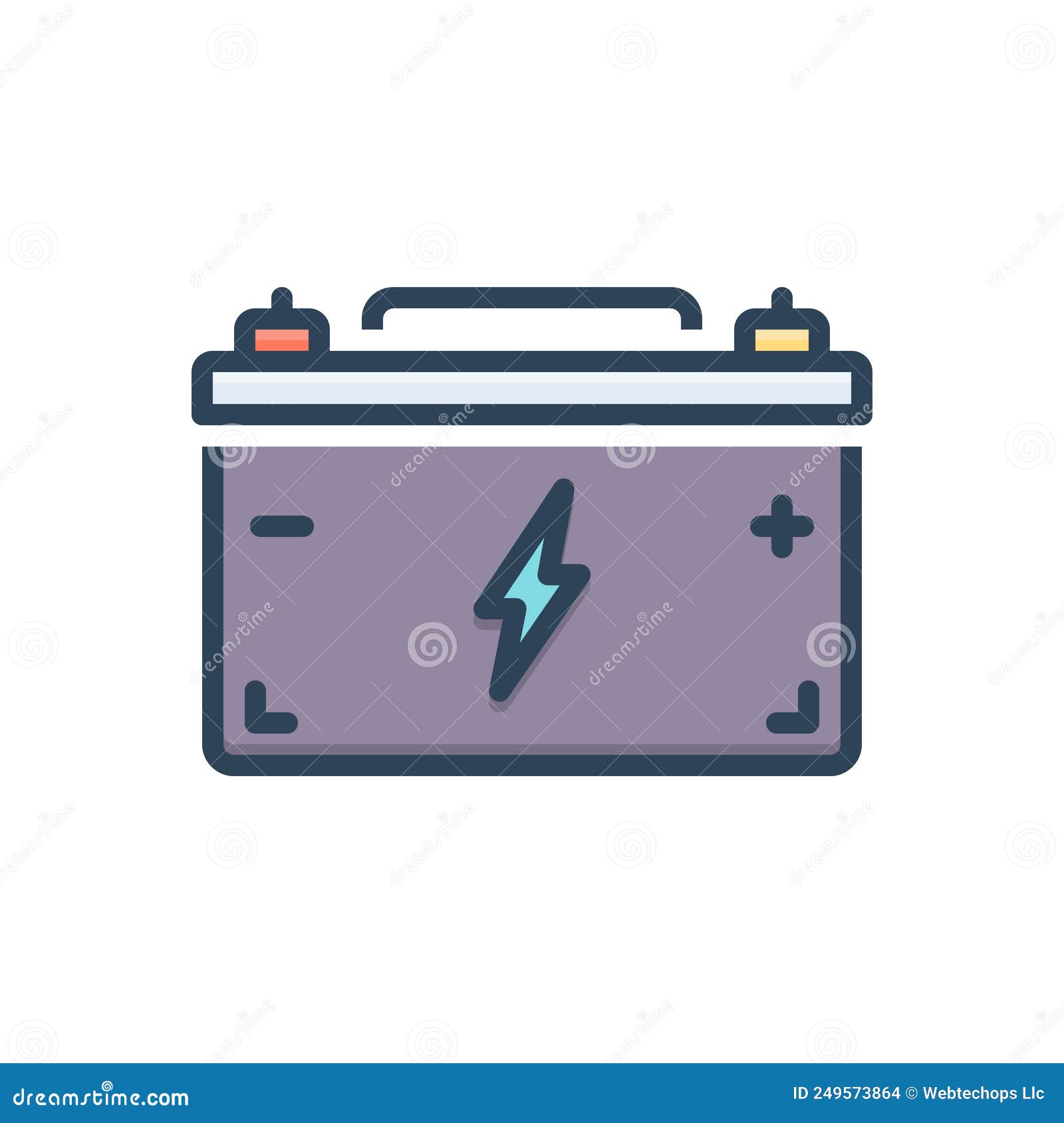 Color Illustration Icon for Battery, Accumulator and Electronic Stock ...