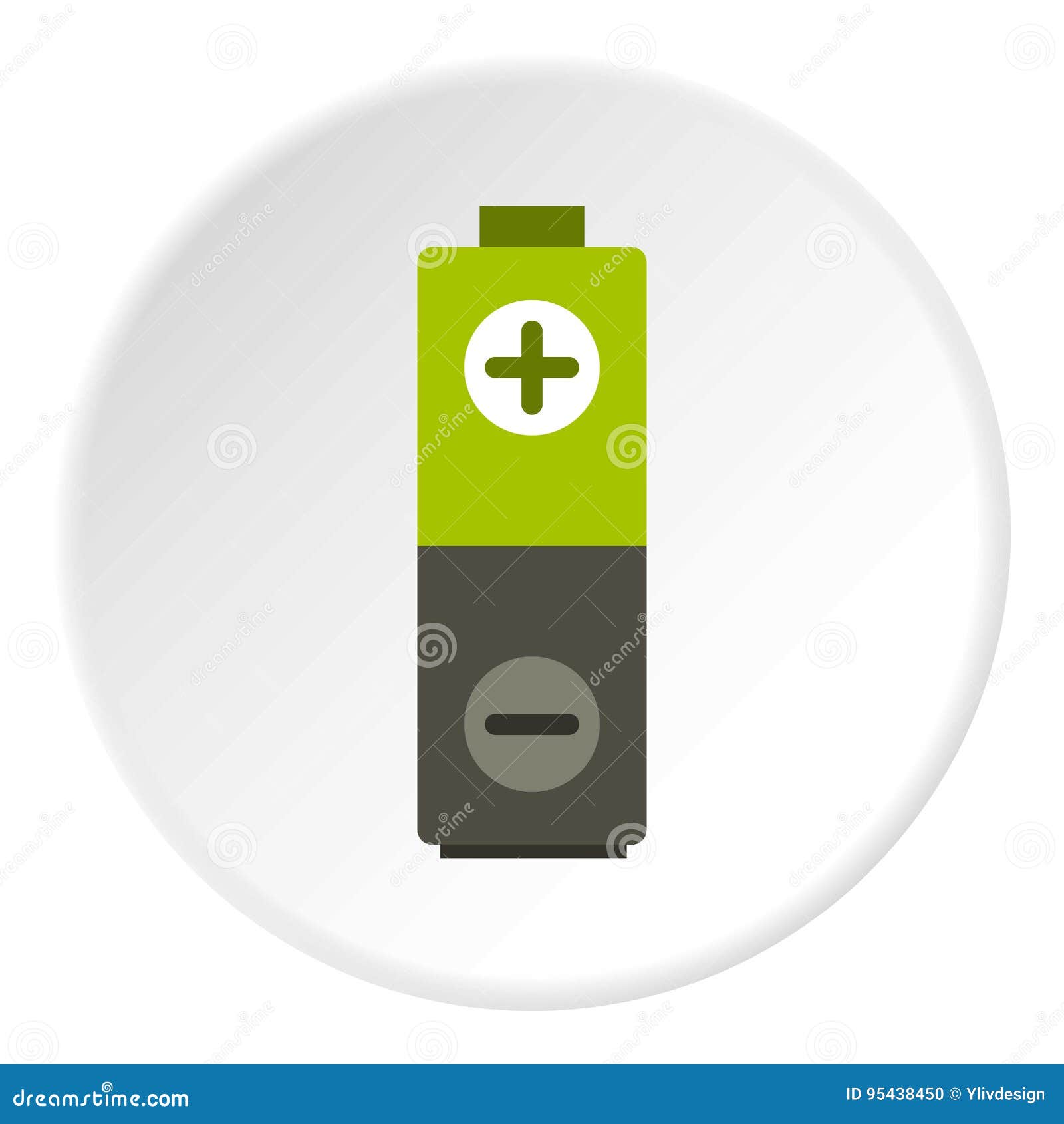 Battery icon circle stock vector. Illustration of design - 95438450