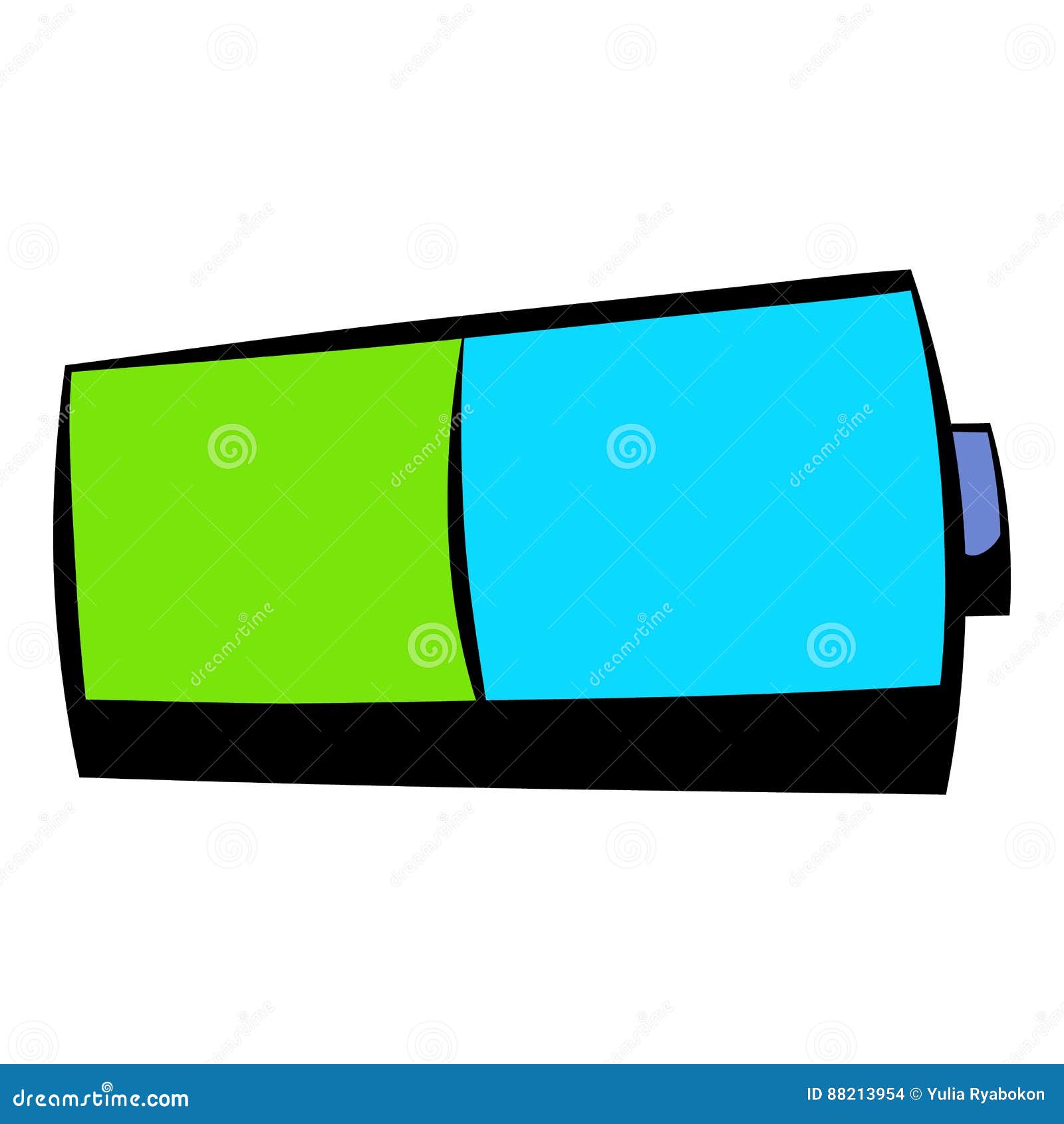 Battery icon, icon cartoon stock vector. Illustration of complete ...
