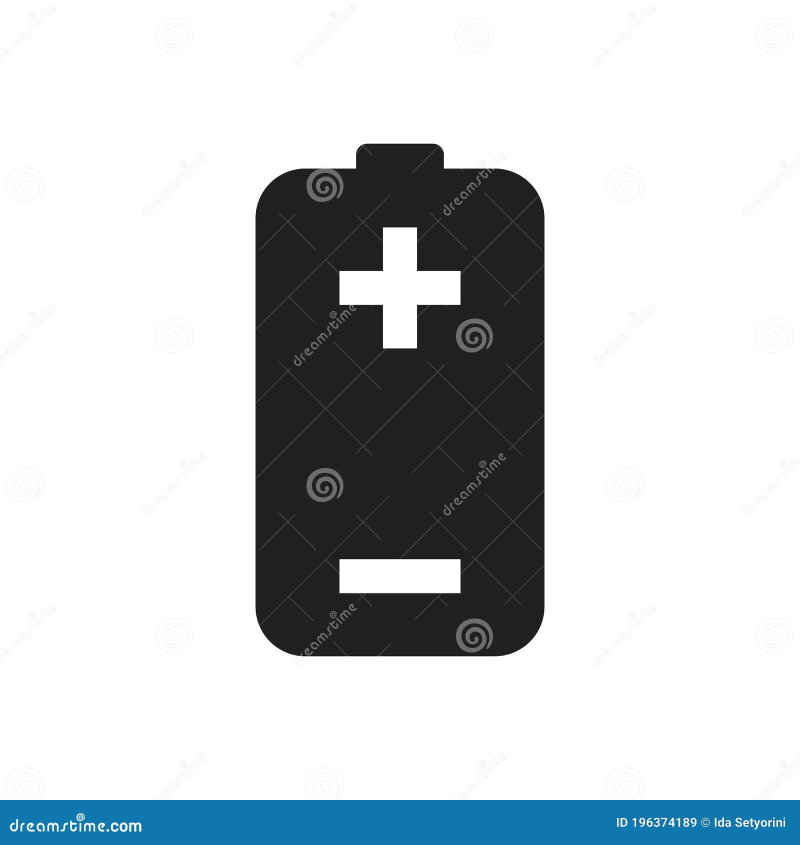 Battery icon logo stock vector. Illustration of empty - 196374189