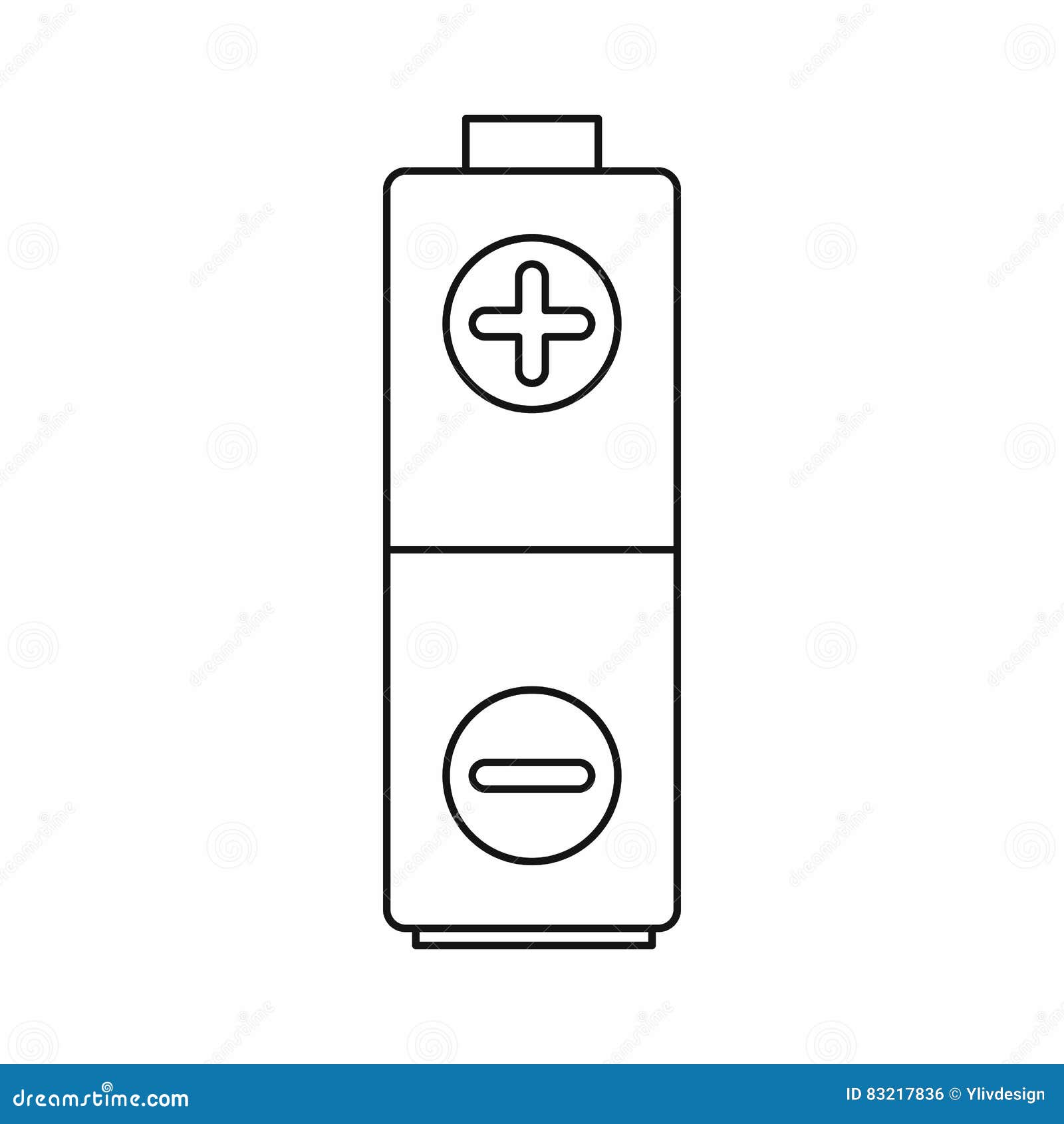 Battery Icon in Outline Style Stock Vector - Illustration of generation ...