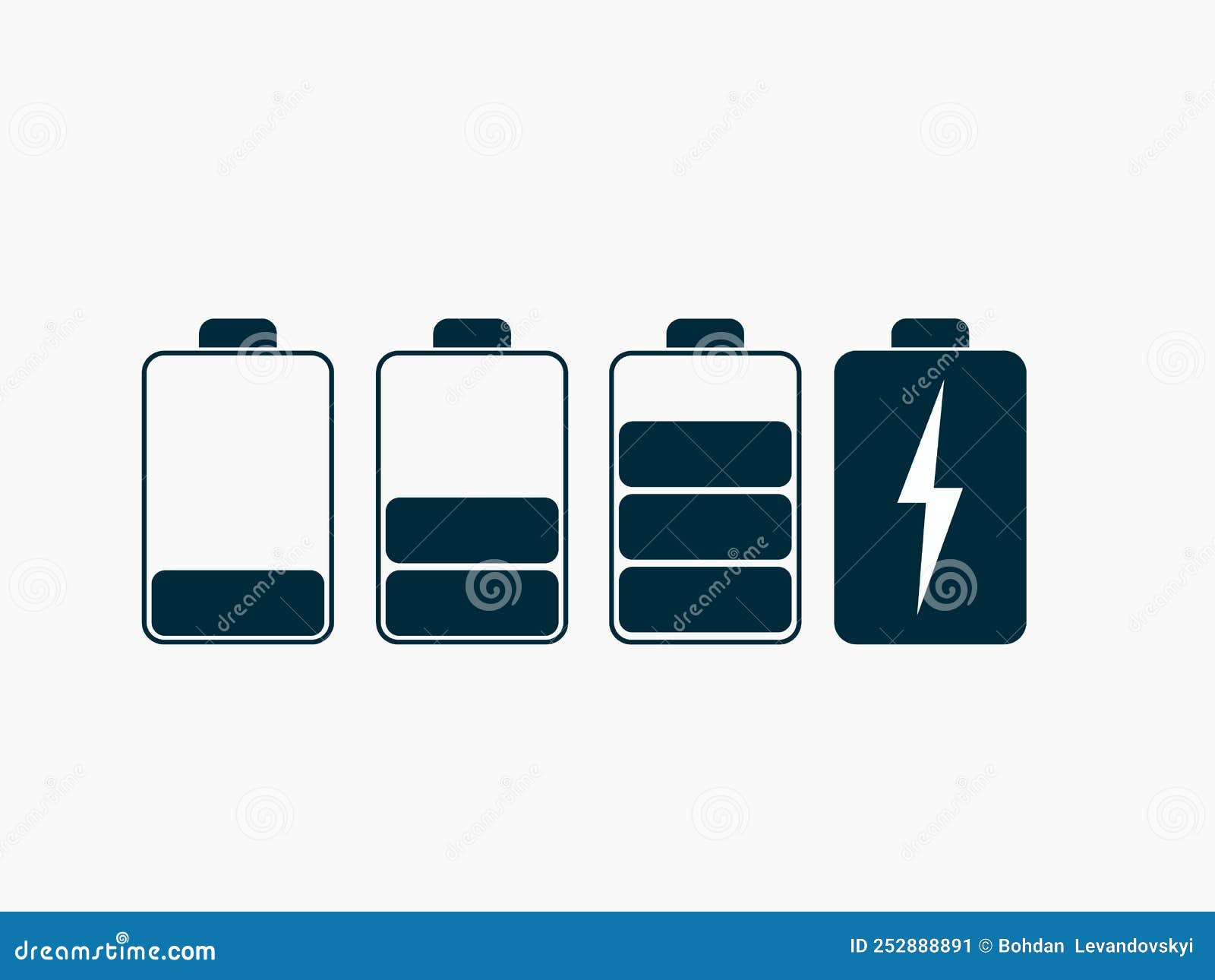 Battery Icon Set Isolated Vector Illustration Stock Vector ...