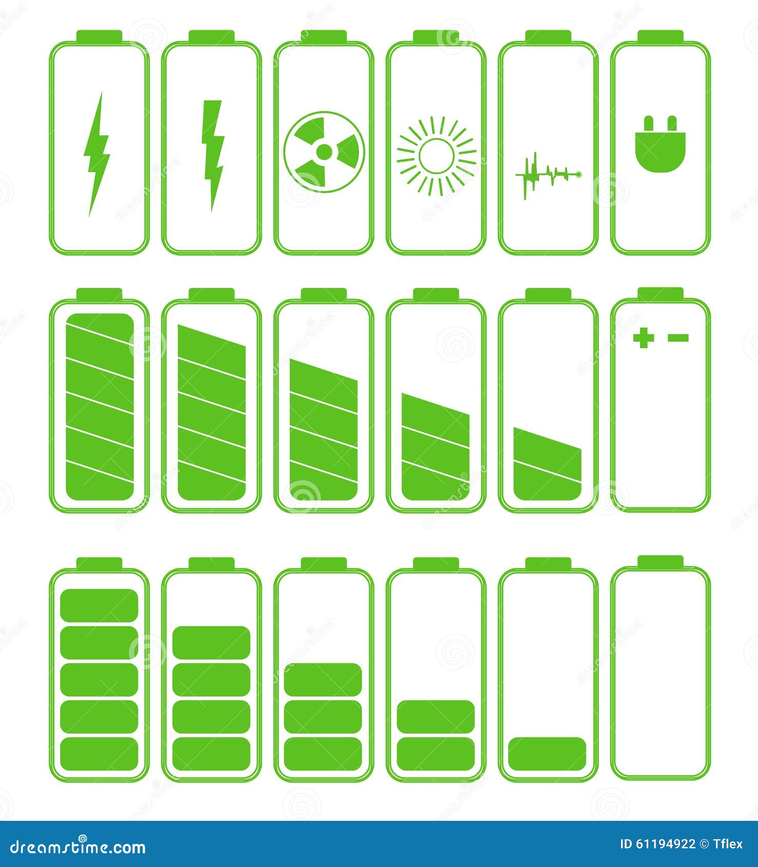 Battery Icon Set .Set of Battery Charge Level Stock Vector ... Battery Icon Set .Set of Battery Charge Level Stock Vector ...