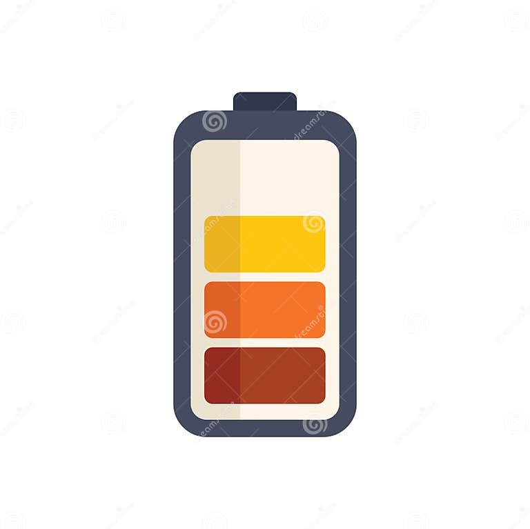 Battery Icon Showing Medium Battery Level Remaining Stock Illustration ...