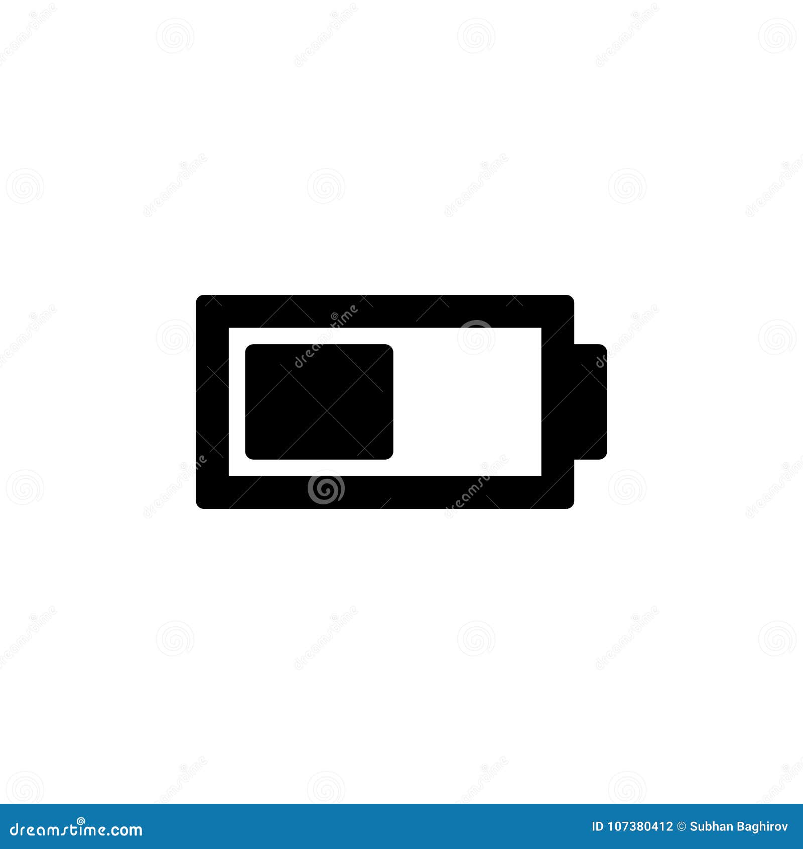 Battery Icon for Simple Flat Style Ui Design Stock Vector ...