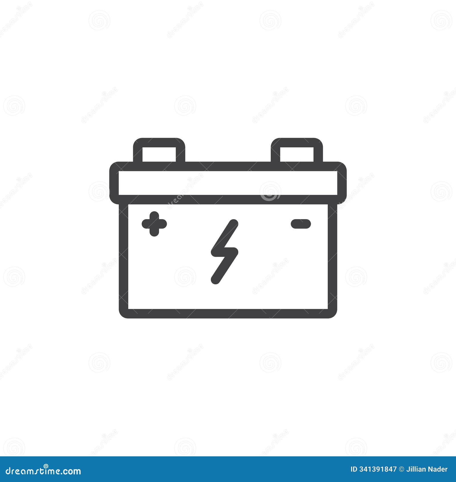Battery Icon Simple Outline Vector Logo Stock Vector - Illustration of ...