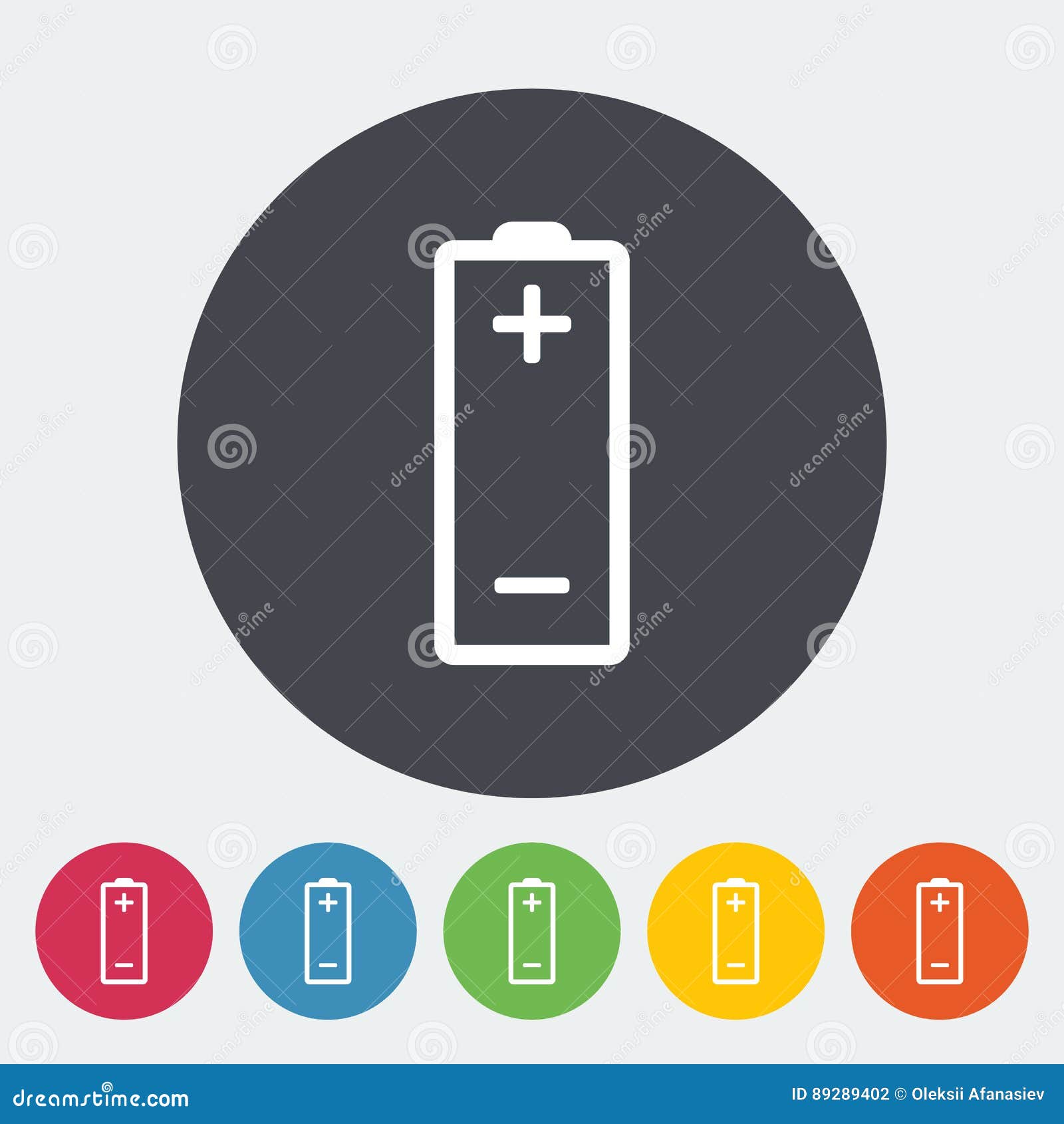 Battery icon. stock vector. Illustration of painting - 89289402
