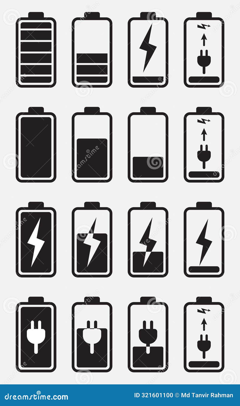 Battery Icon Vector Illustration. Battery Charging Sign and Symbol ...