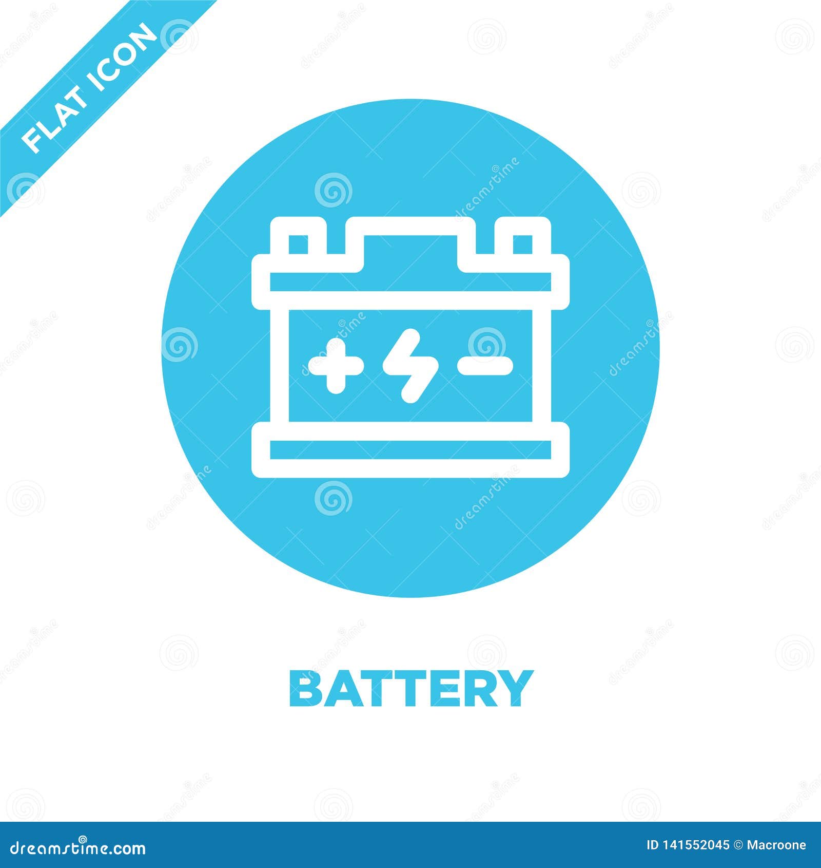 Battery Icon Vector. Thin Line Battery Outline Icon Vector Illustration ...