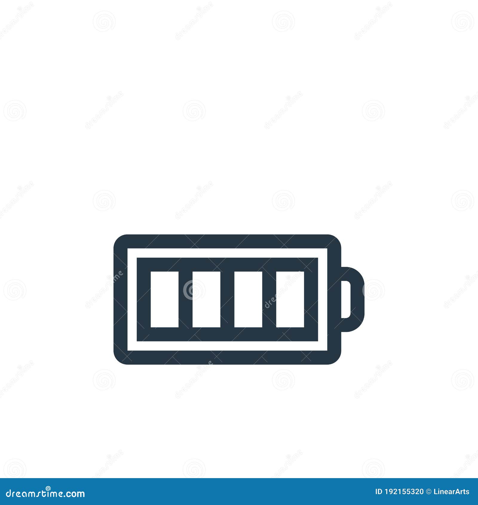 Battery Icon Vector from Ui Concept. Thin Line Illustration of Battery ...