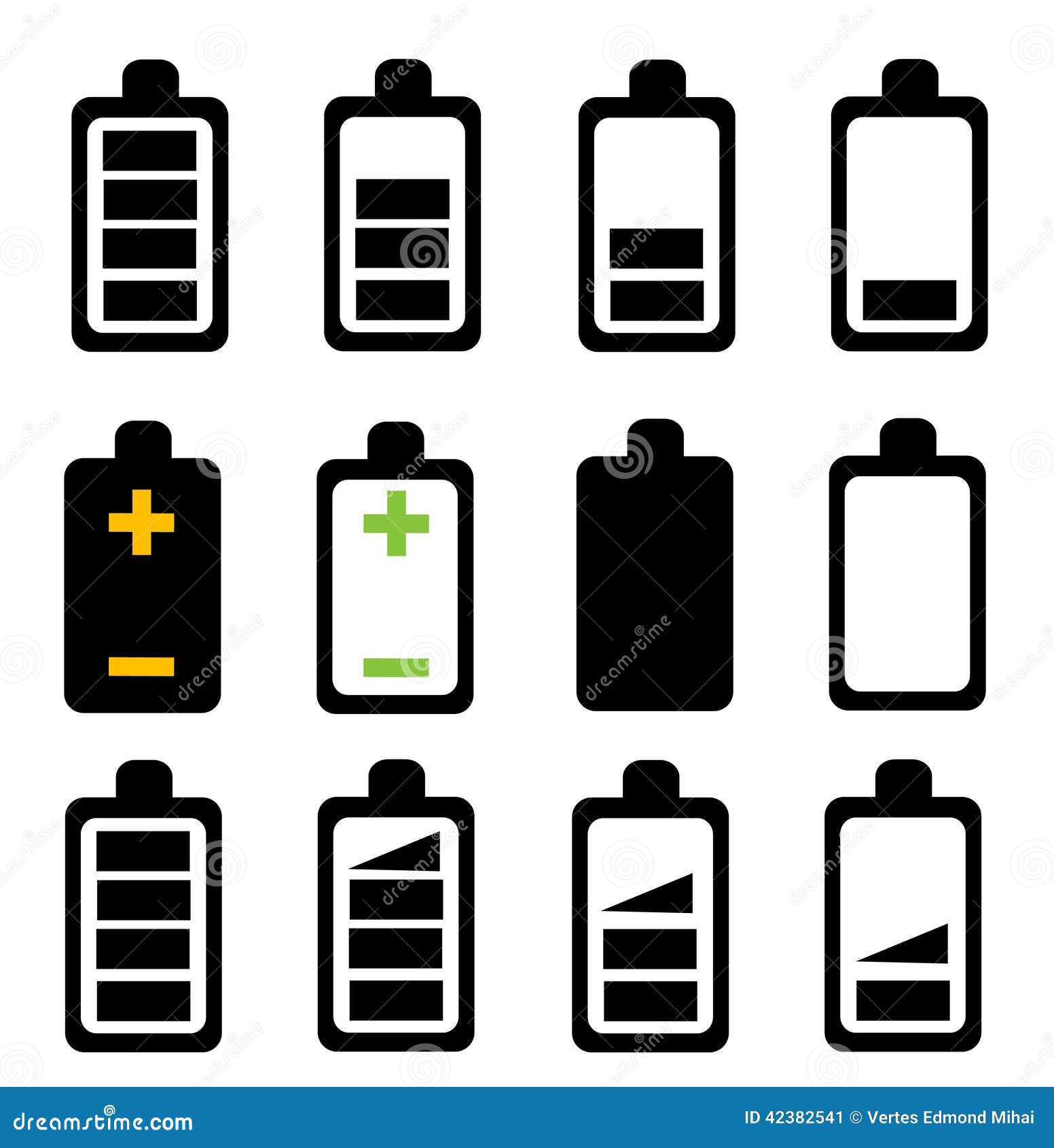 Battery icon stock vector. Illustration of electricity - 42382541