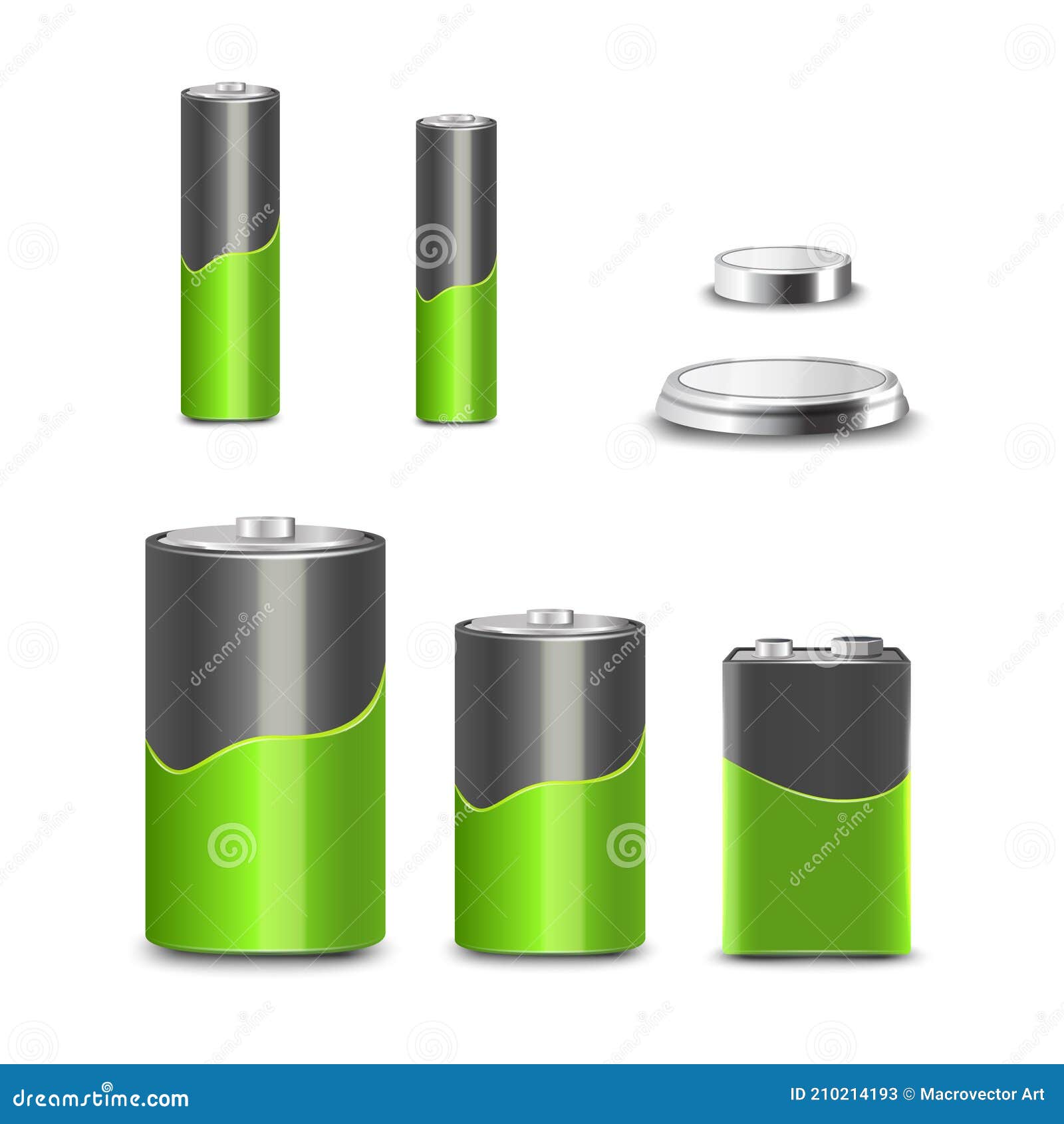 Battery Icons Set stock vector. Illustration of energy - 210214193