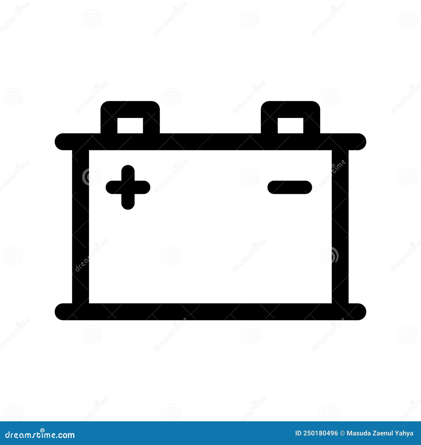 Battery stock vector. Illustration of plus, level, empty - 250180496
