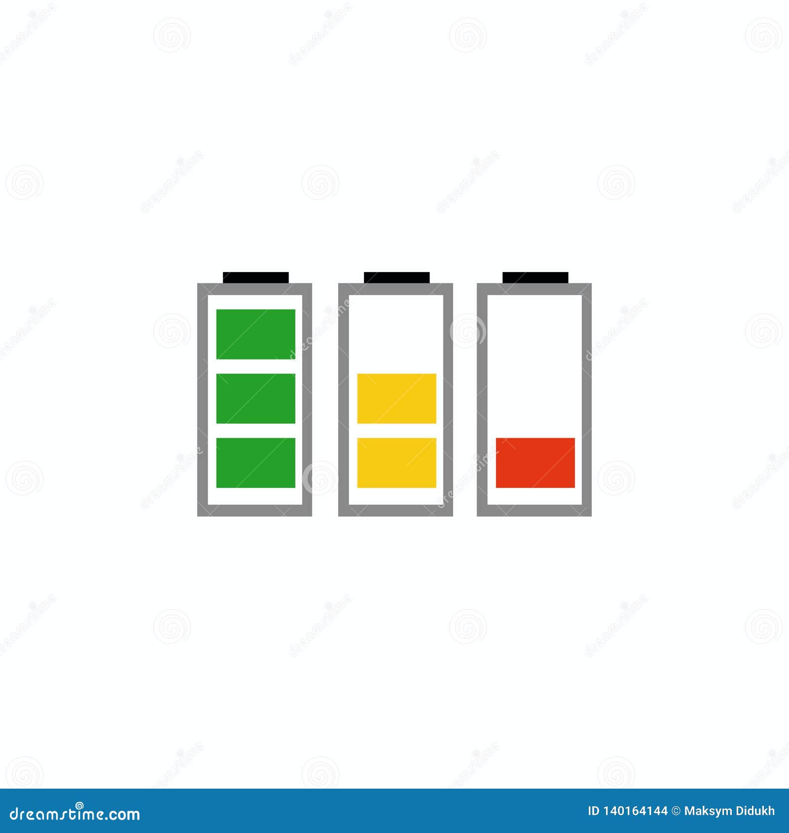 Battery Indicator Icon. Charger. Vector Illustration. EPS 10. Stock ...