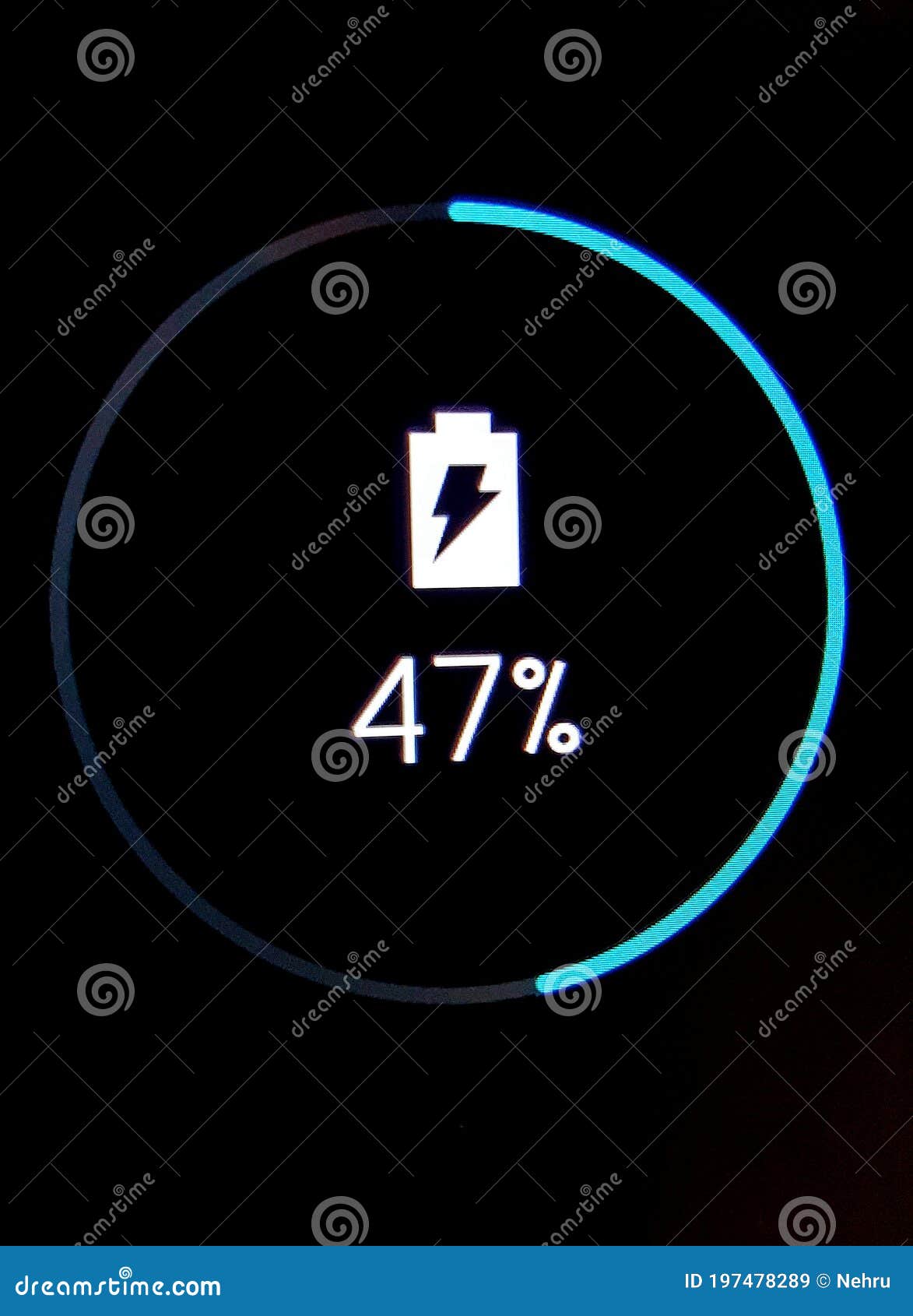 Battery Indicator Level on a Smartphone Screen Image Stock Image ...